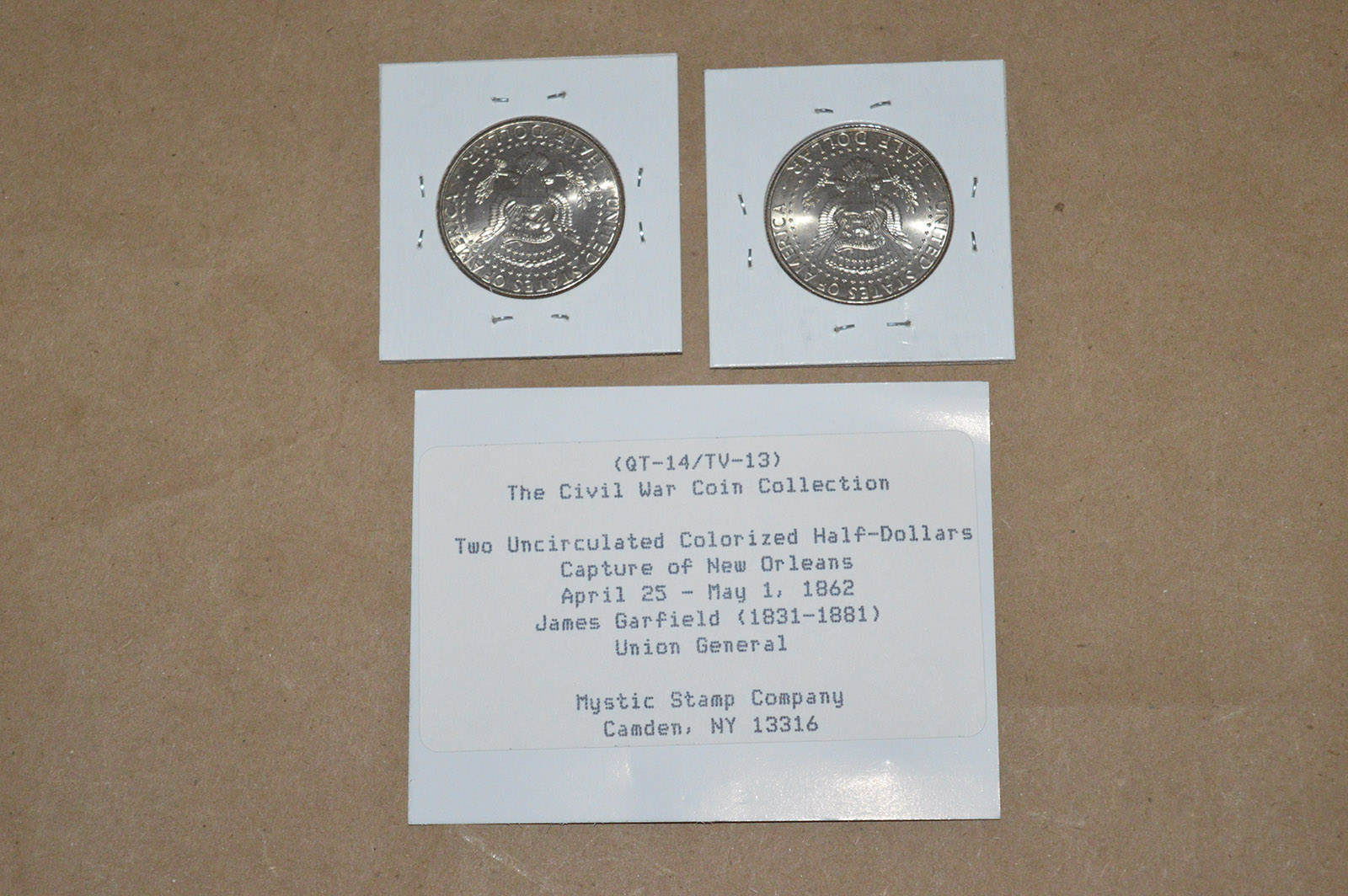 Civil War Coin Collection Colorized Half Dollars | Property Room