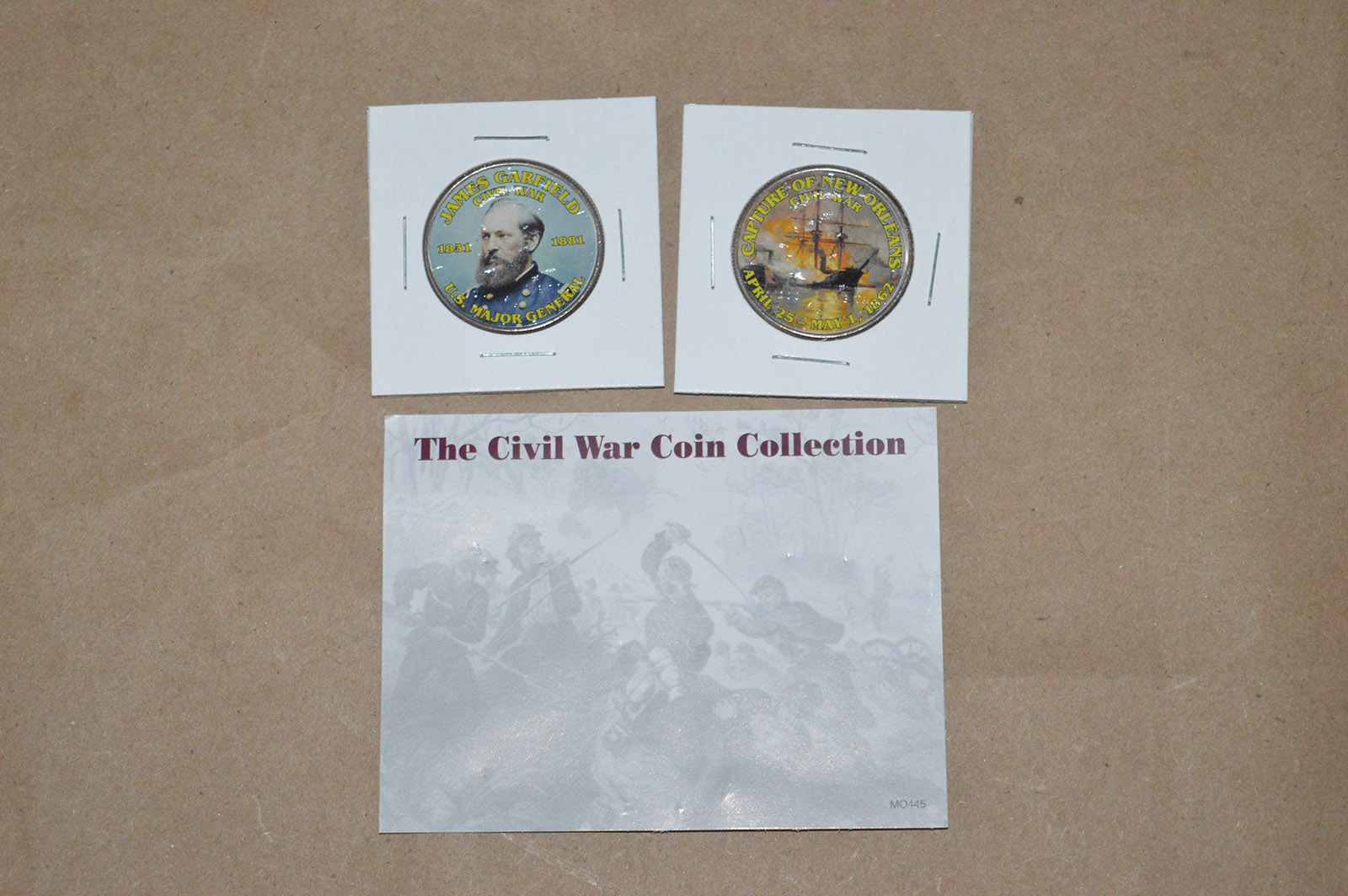 Civil War Coin Collection Colorized Half Dollars | Property Room