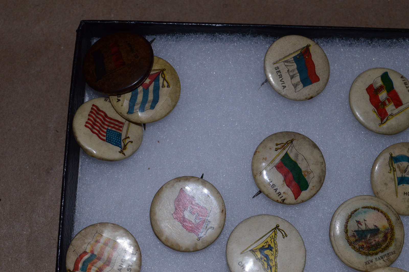 Group Of World Flag Buttons | Property Room