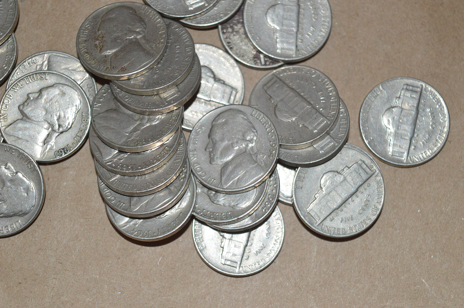 Roll of Assorted US Nickels | Property Room