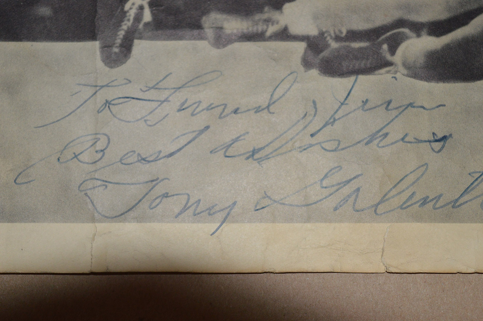 Tony Galento Autographed Boxing Poster | Property Room