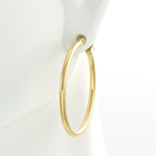 10k Yellow Gold Large Hoop Earrings | Property Room