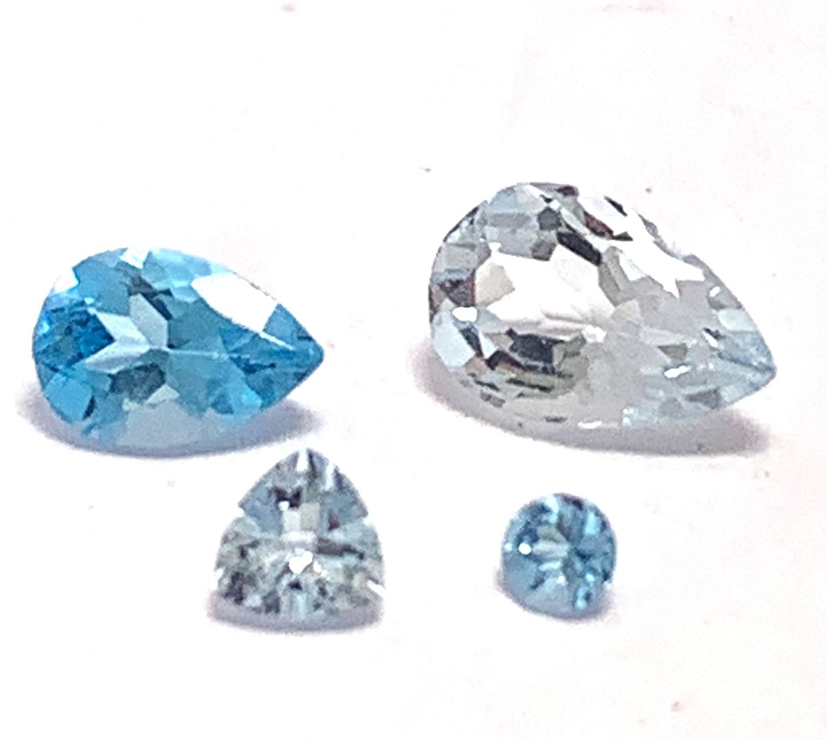 1.52ctw Lot of 4 Natural Brazilian Untreated Blue Topaz Gemstones ...