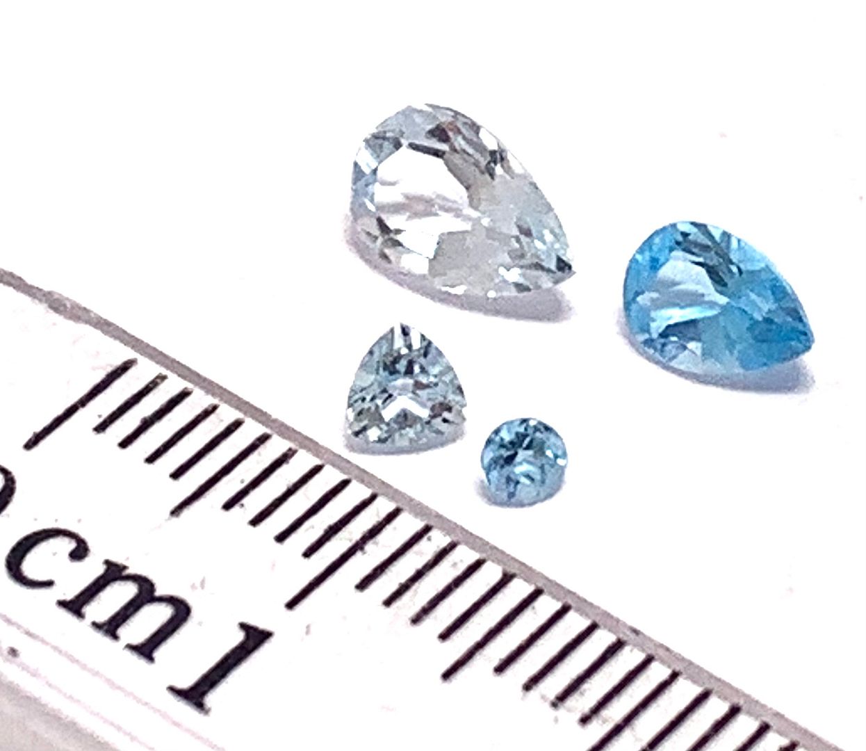 1.52ctw Lot of 4 Natural Brazilian Untreated Blue Topaz Gemstones ...