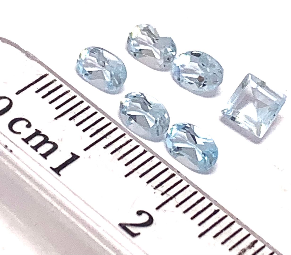 3.72ctw Lot of Natural Brazilian Untreated Blue Topaz Gemstones ...