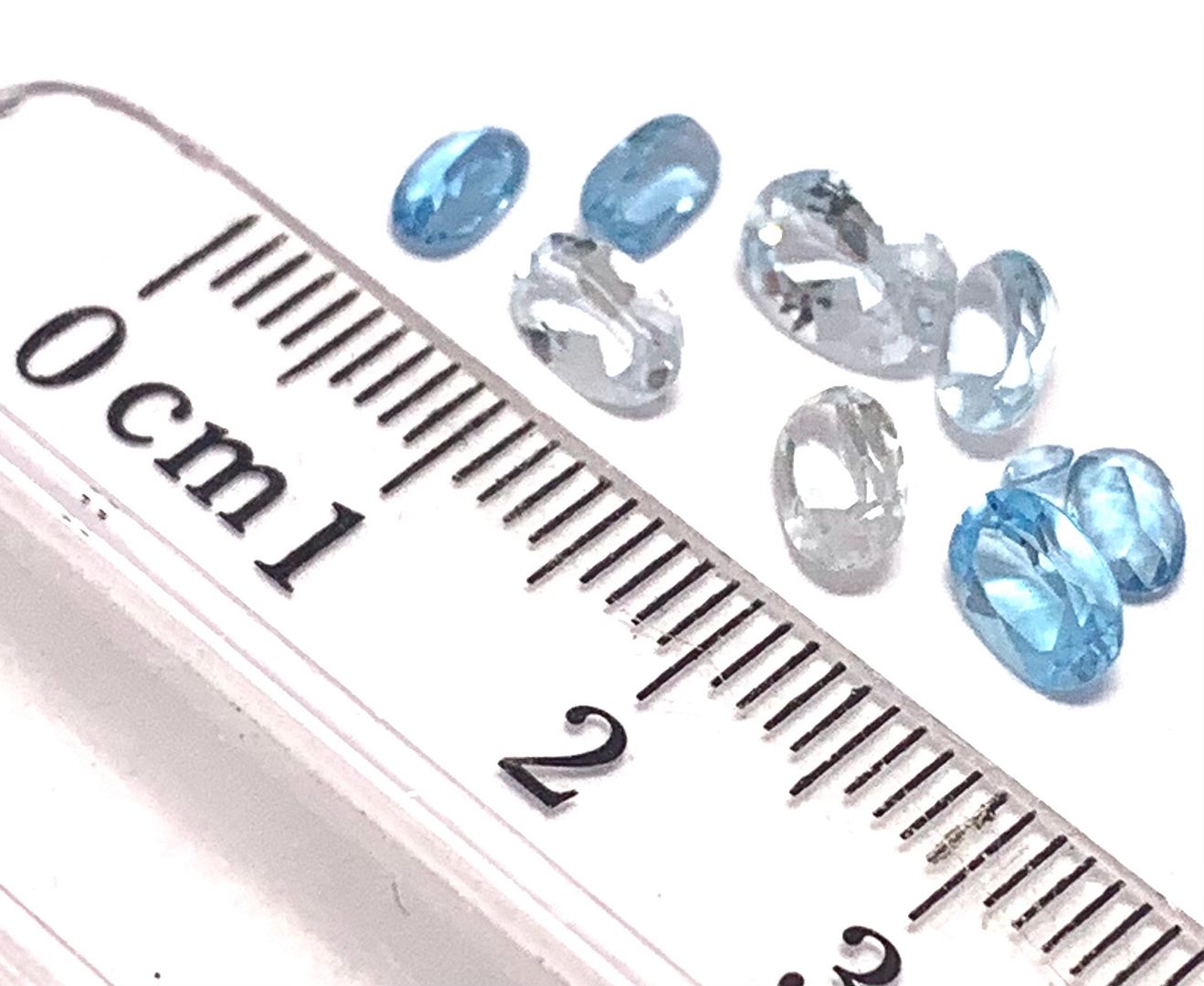 3.94ctw Lot of Natural Brazilian Untreated Blue Topaz Gemstones ...