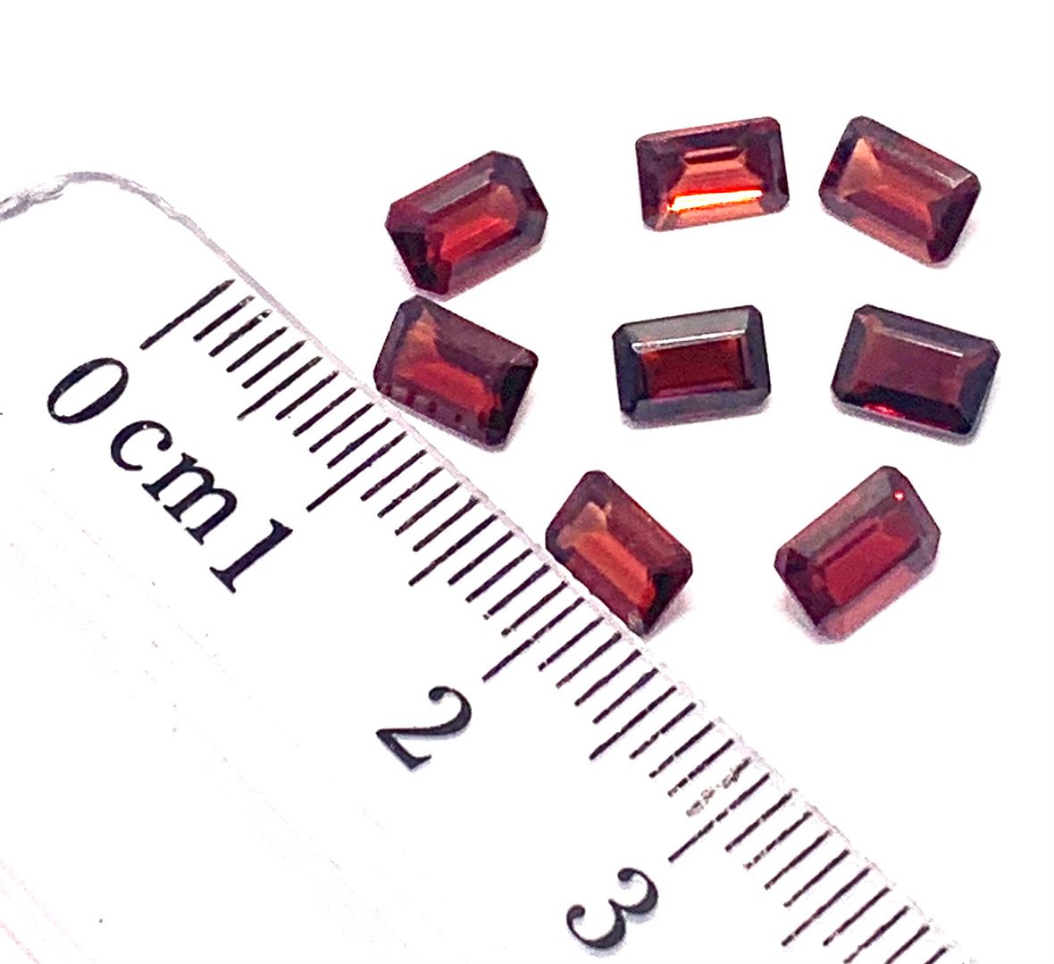 5.15ctw Lot of African Natural Emerald Cut Garnet Loose Stones ...