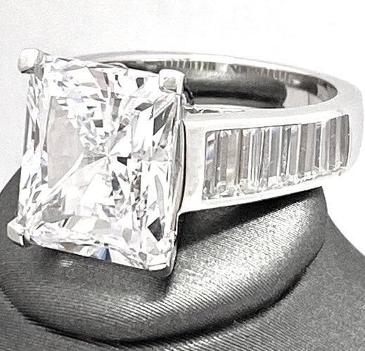 .925 Sterling Silver, 16.50ctw Signity Star Cubic Zirconia Ring Size 7 ...