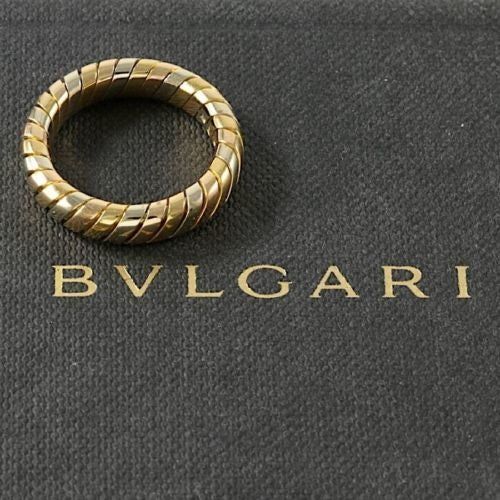 Estate Bvlgari 18k Tri-Color Gold Band Ring sz 6.5 | Property Room