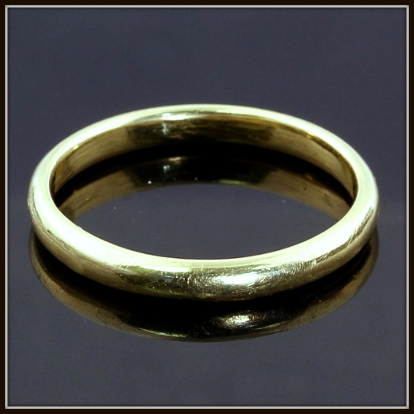 Estate Solid 18k Yellow Gold, "Tiffany & Co" Wedding Ring sz 8.5 ...