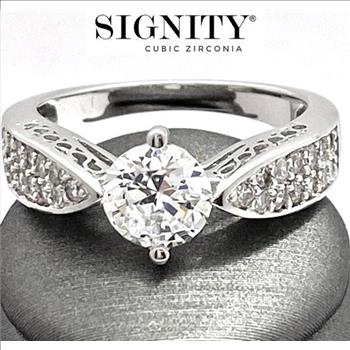 Celebrity Jewelry Collection .925 Sterling Silver, 3.50ctw "SIGNITY ...