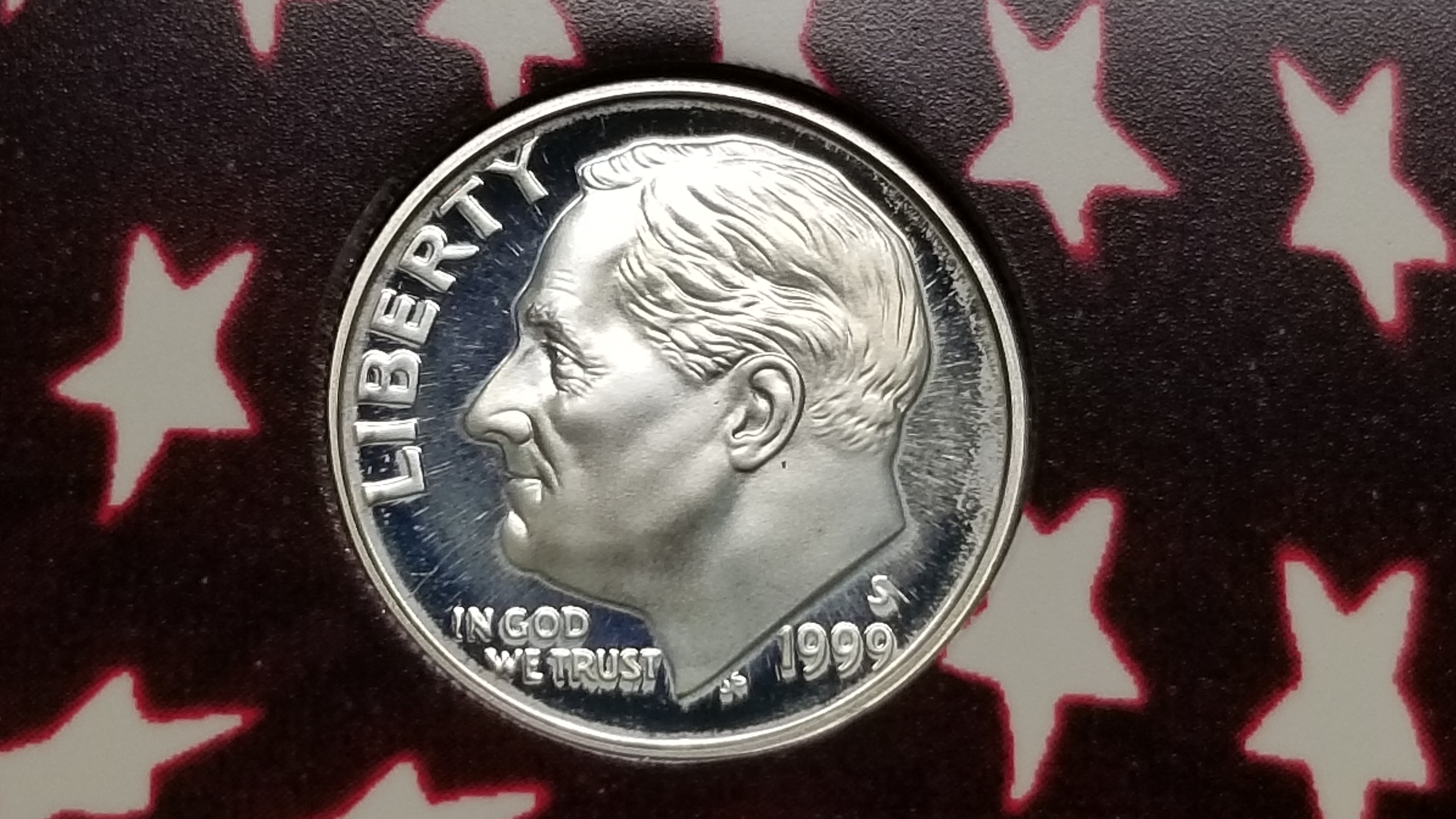 1999 S Silver Roosevelt Dime Gem Proof Cameo | Property Room