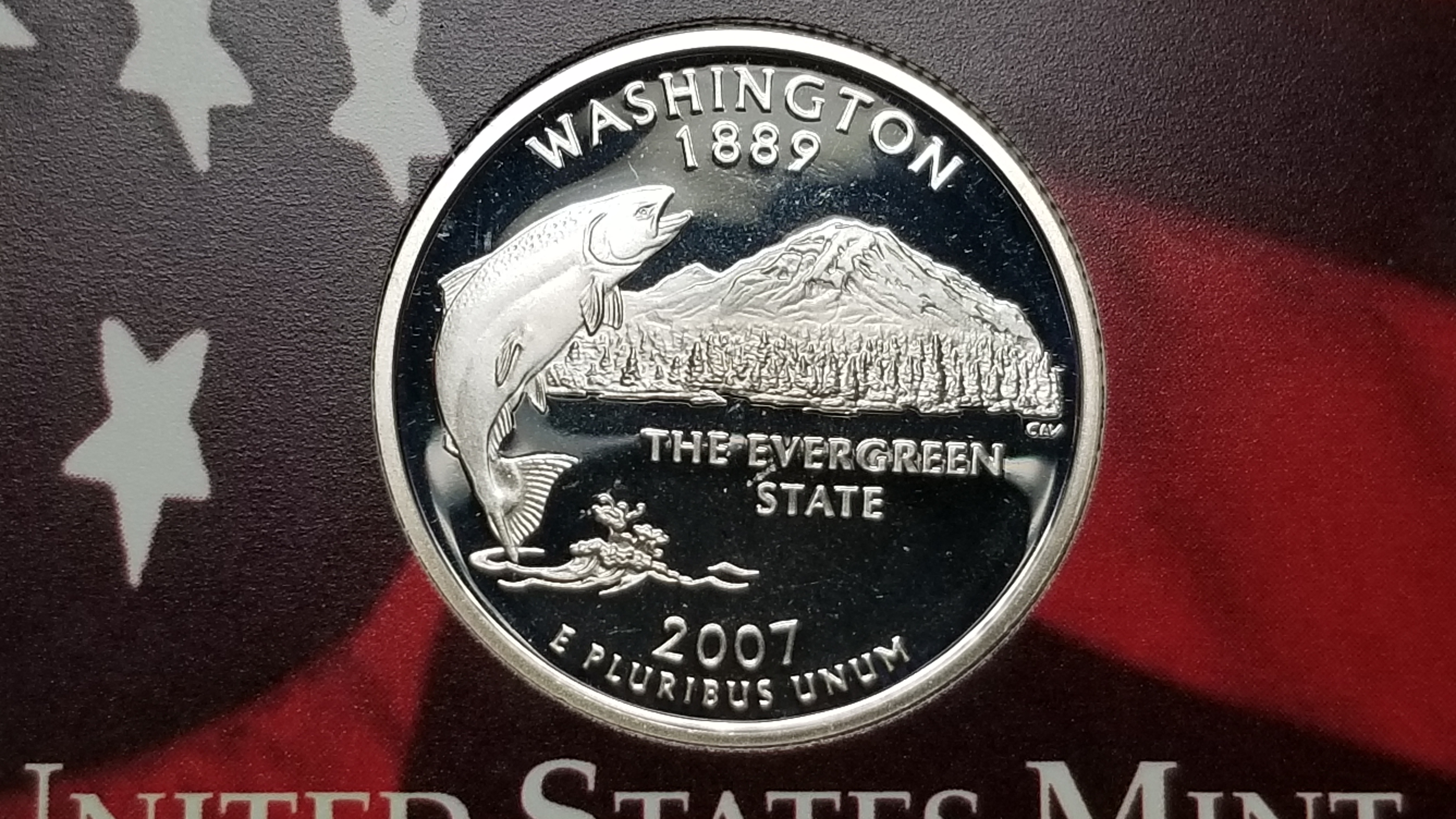 2007 S Silver Washington State Quarter Gem Proof Cameo | Property Room