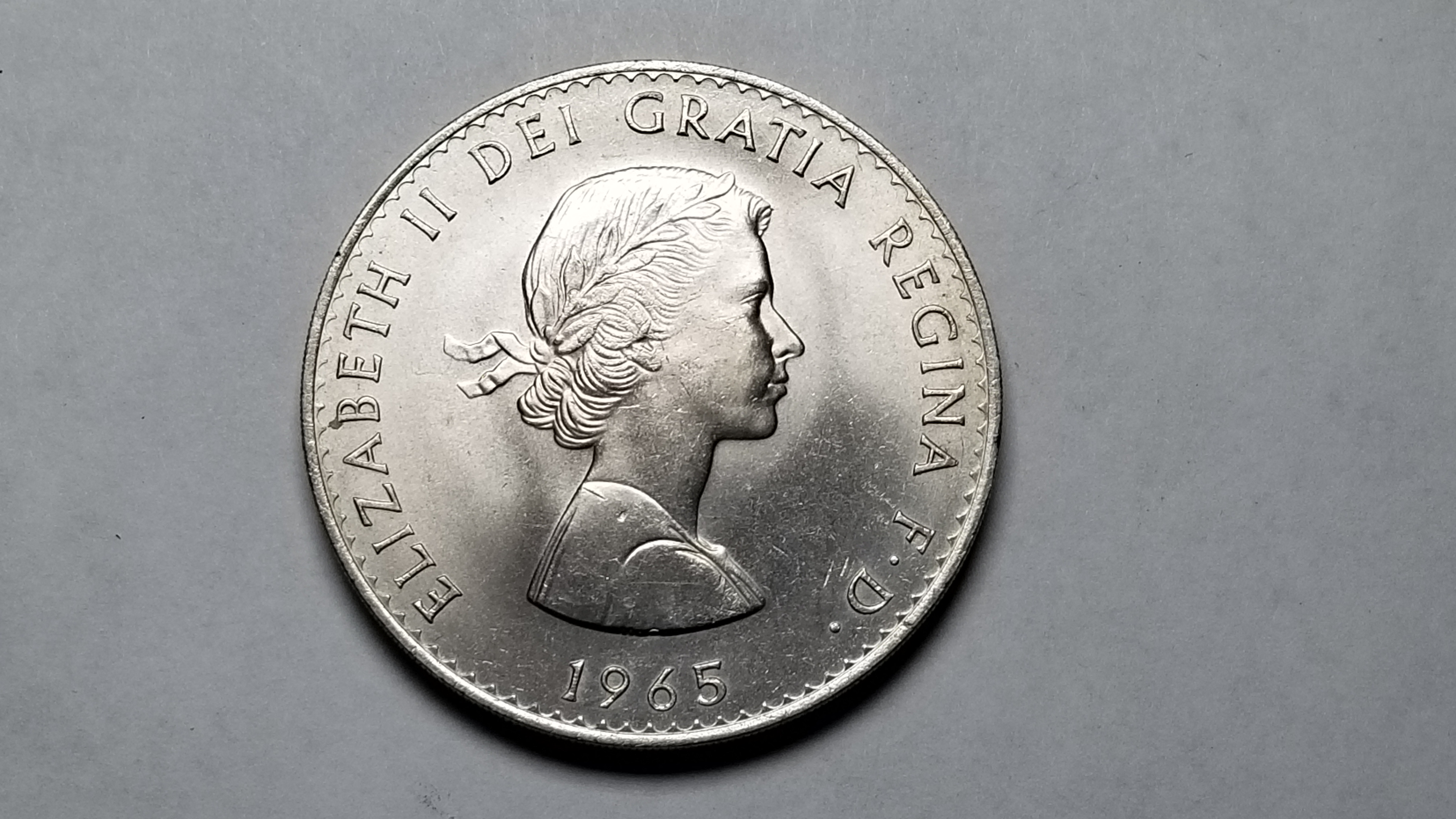 1965 British One Crown Churchill Uncirculated | Property Room