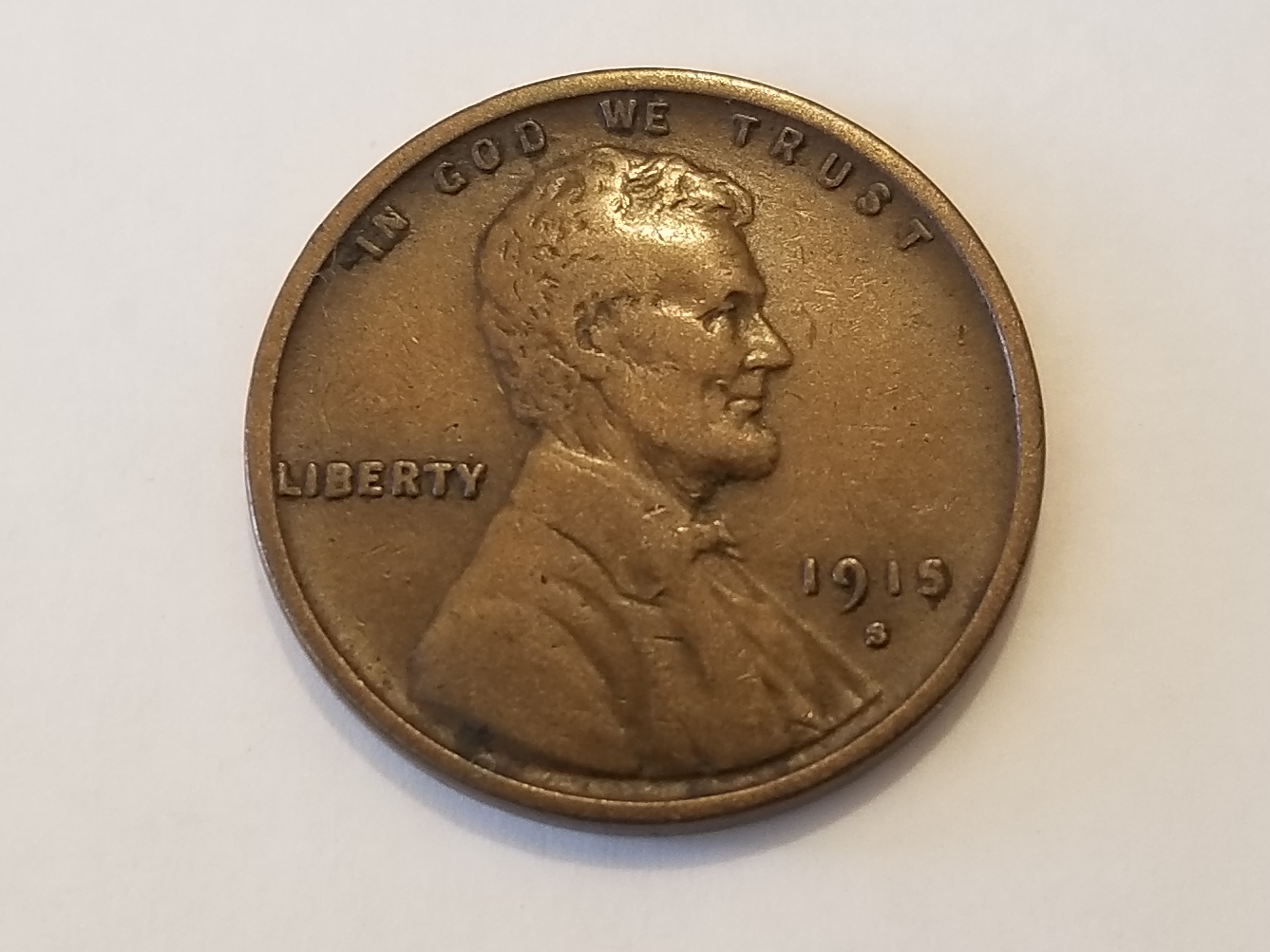 1915 S Lincoln Cent Wheat Penny High Grade | Property Room