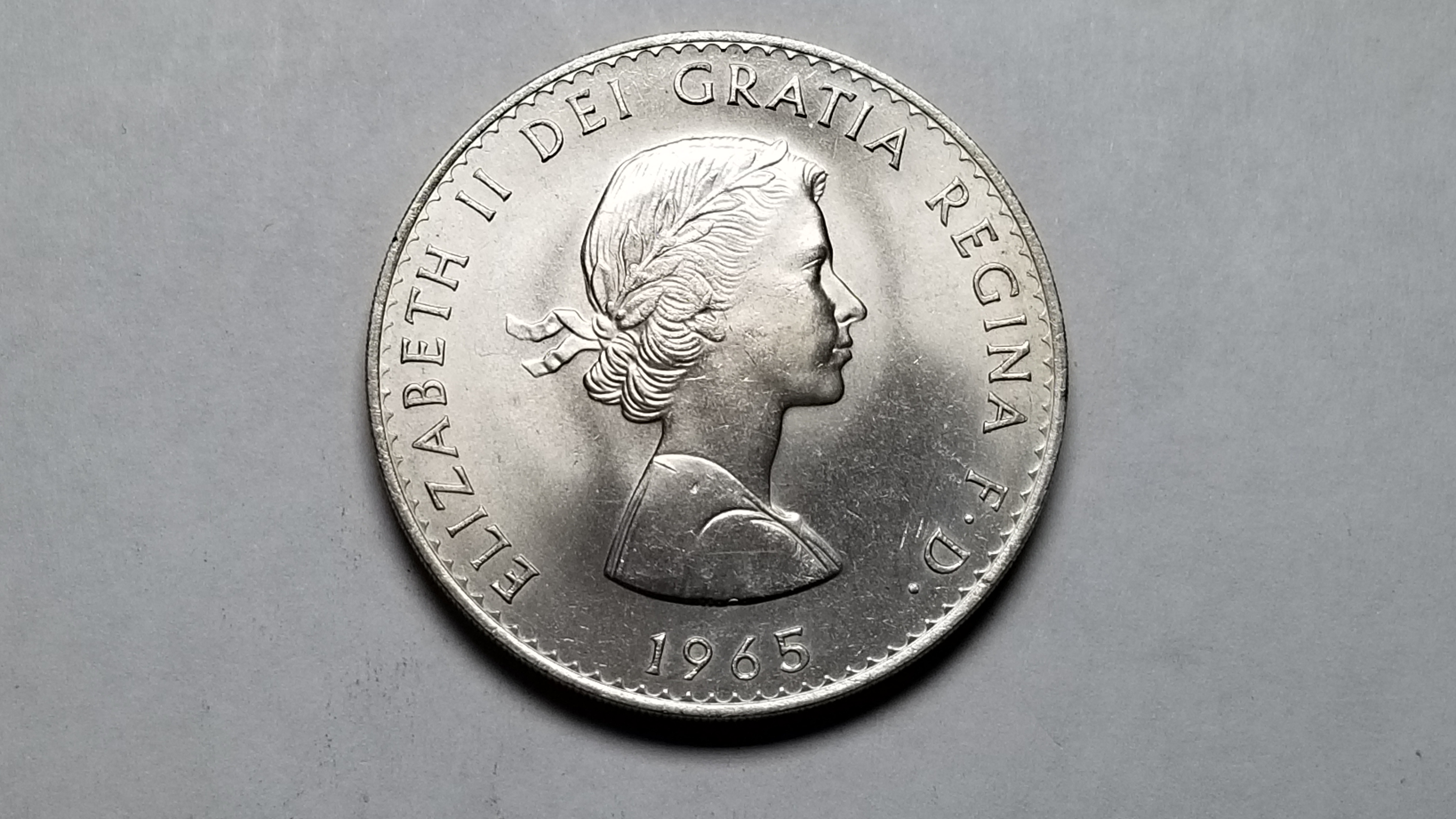 1965 British One Crown Churchill Uncirculated | Property Room