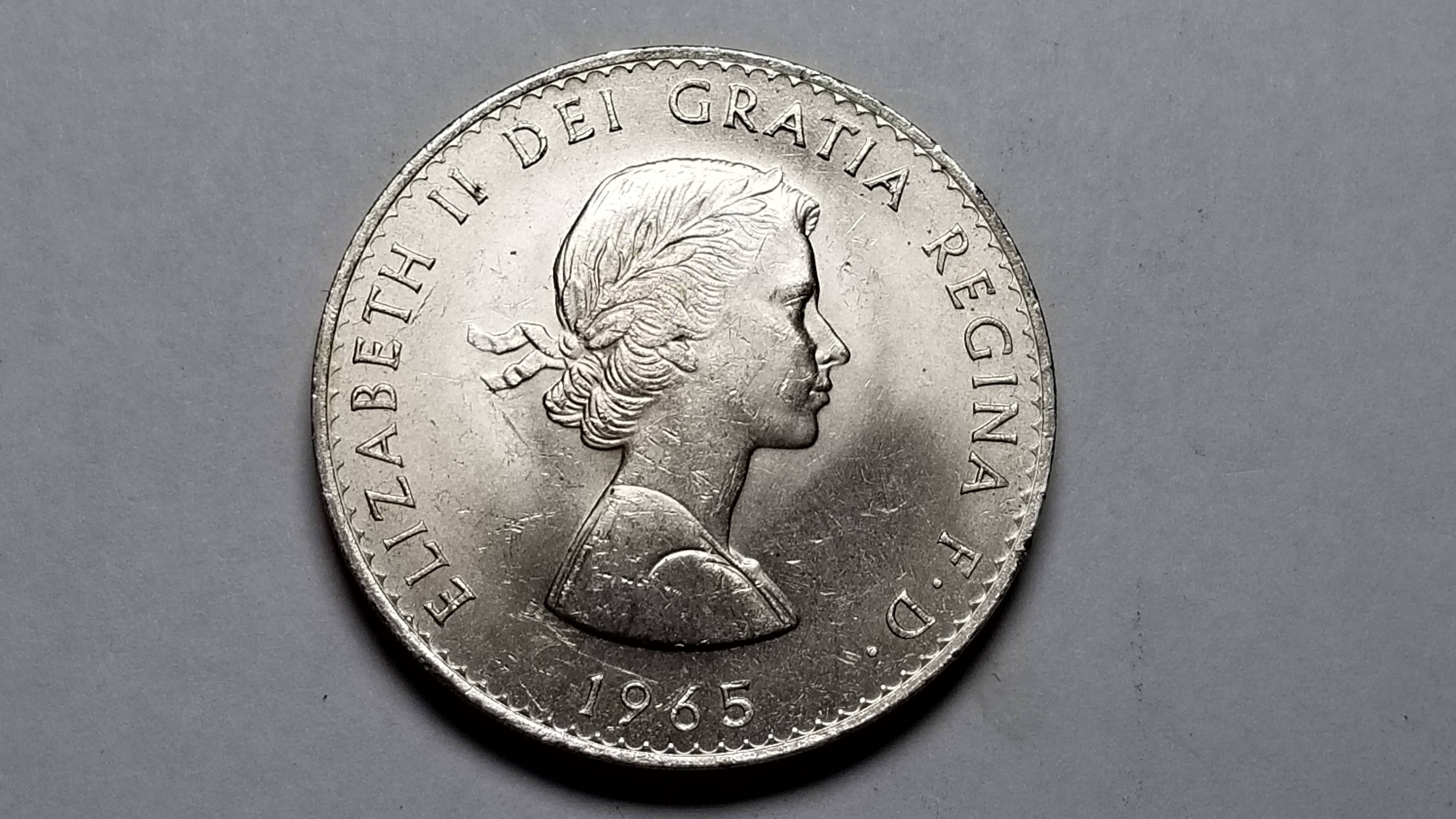 1965 British One Crown Churchill Uncirculated | Property Room