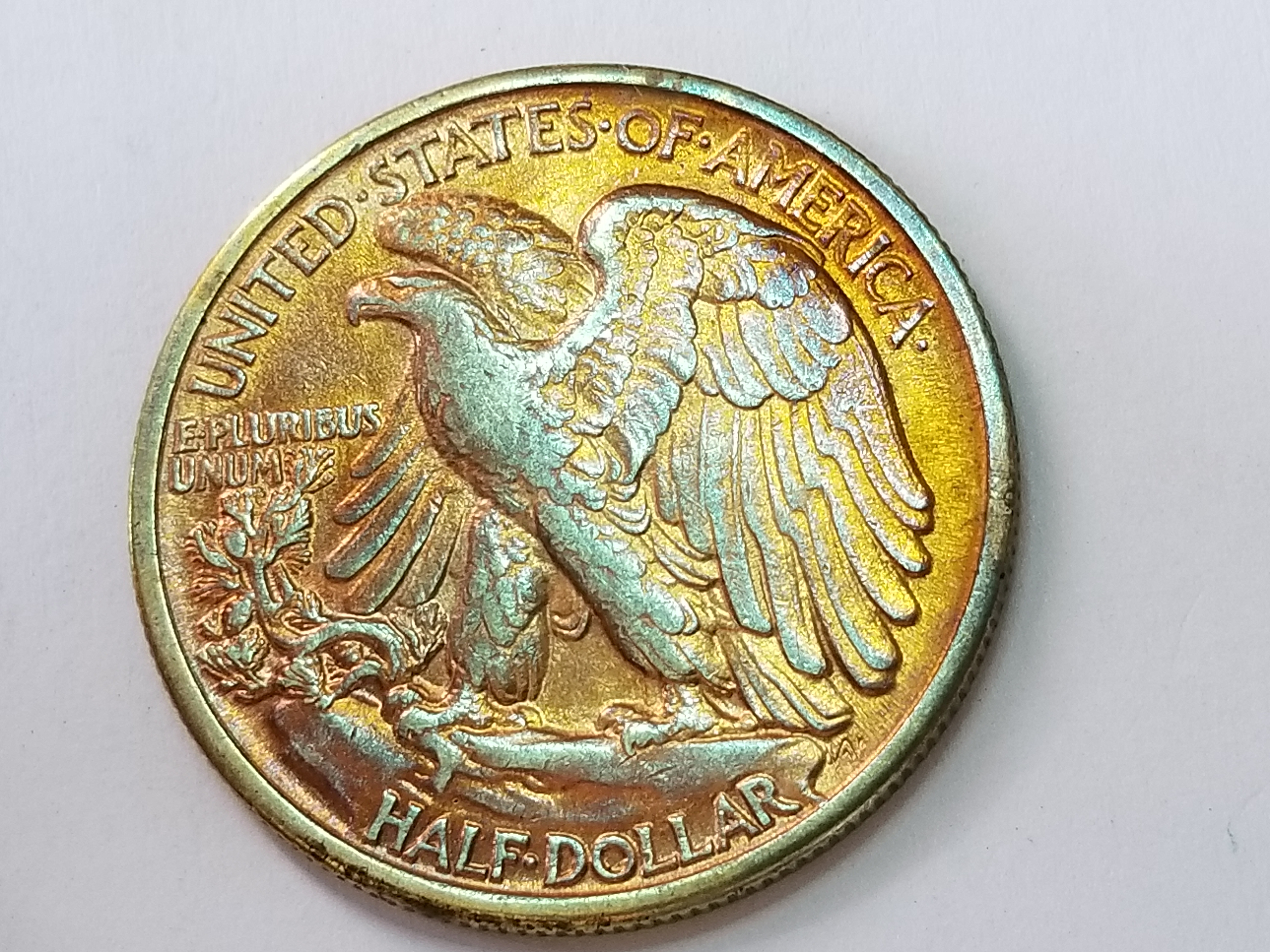 1939 Walking Liberty Half Dollar Uncirculated Toned Property Room