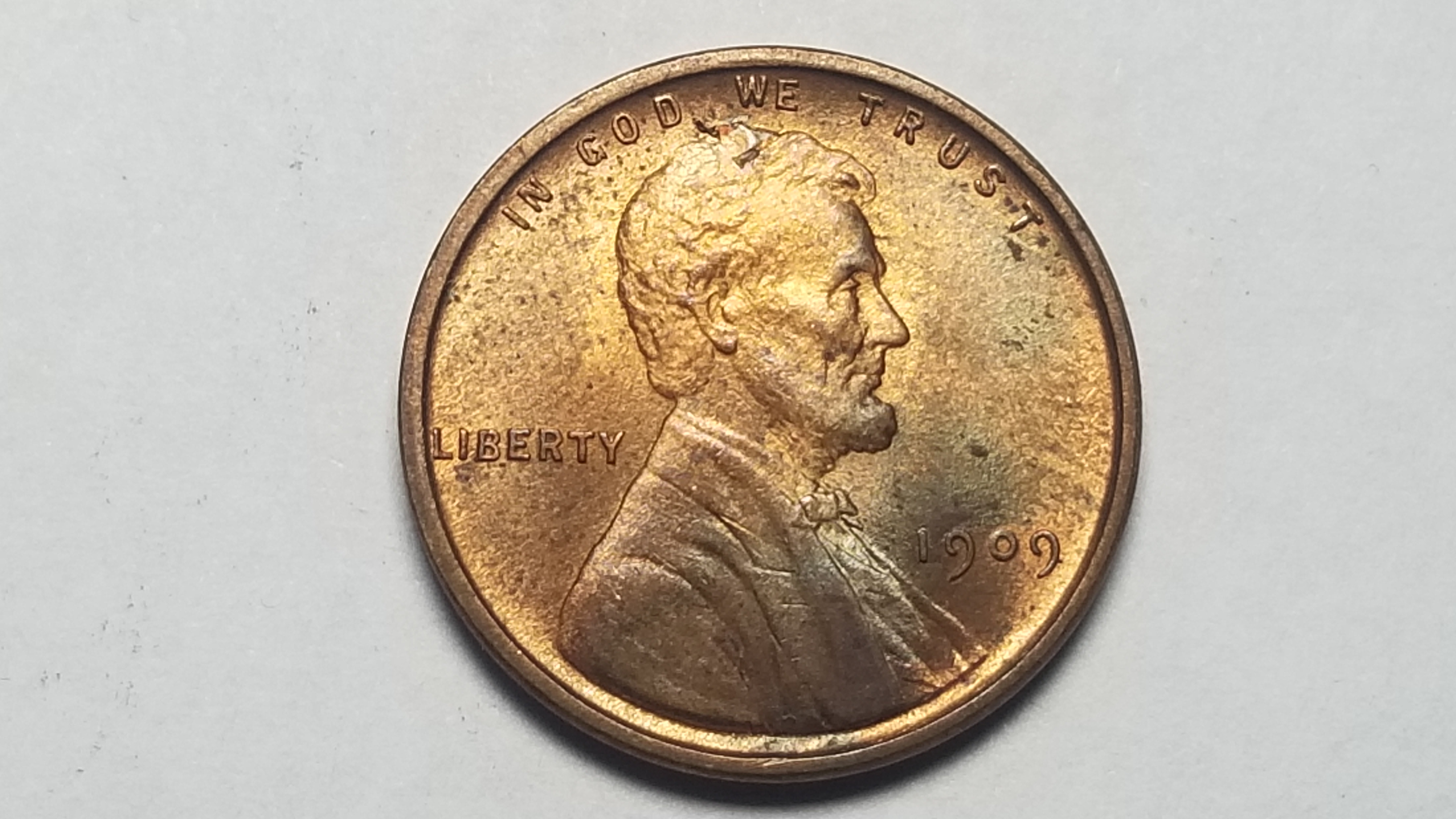 1909 VDB Lincoln Cent Wheat Penny Uncirculated Toned | Property Room