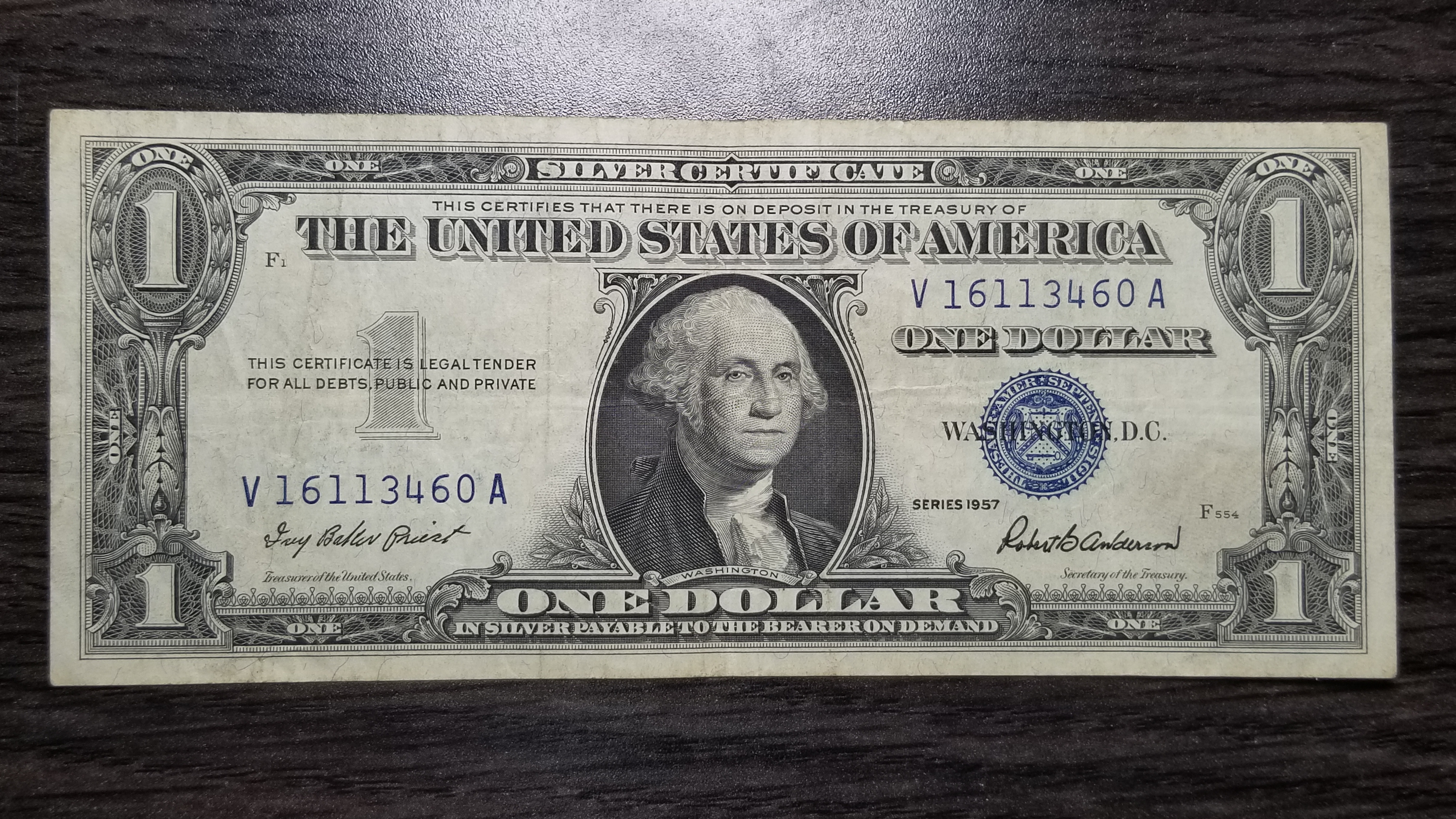 1957 Silver Certificate Bank Note $1 High Grade | Property Room