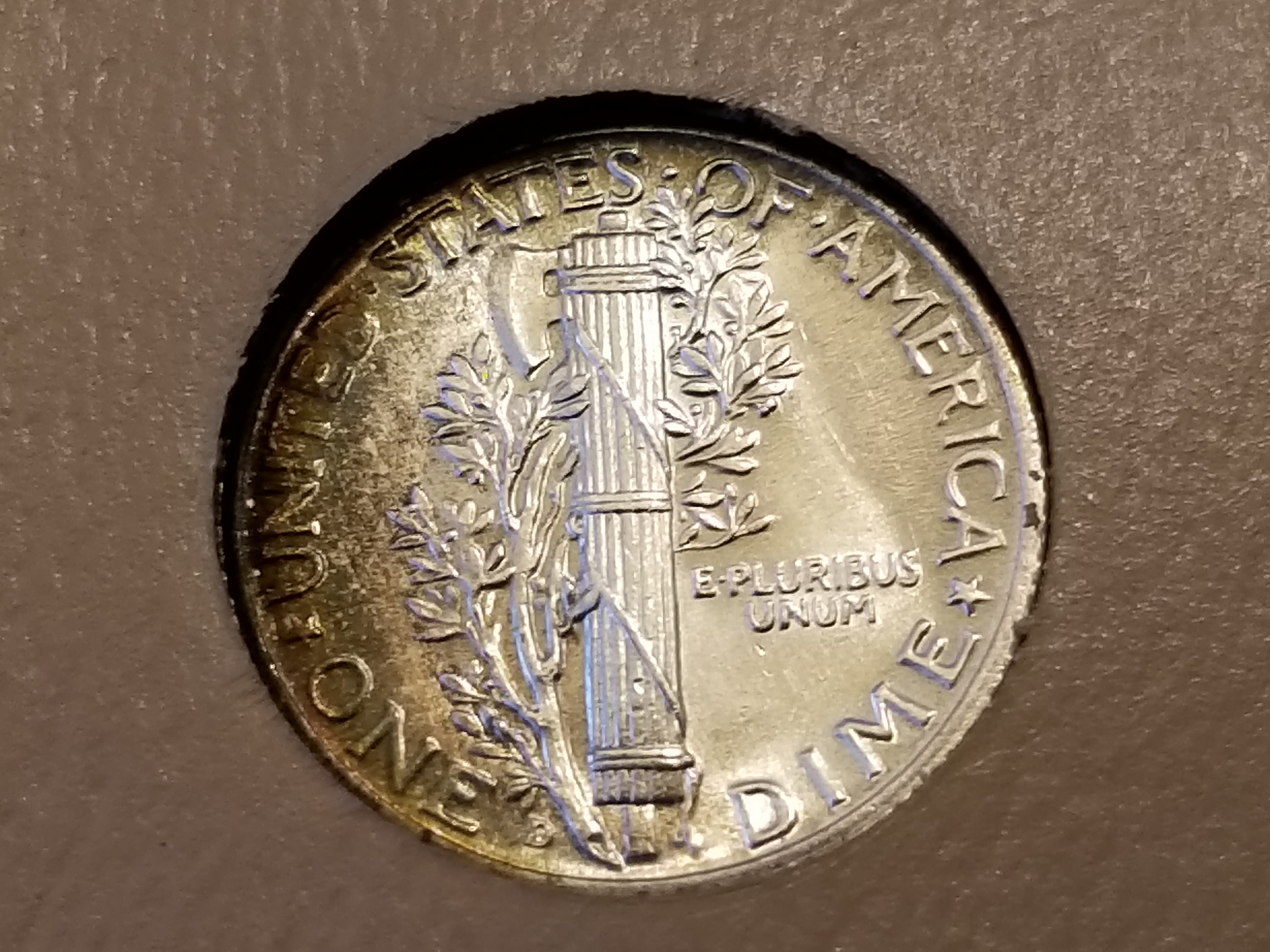 1940 D Mercury Dime Uncirculated Full Split Bands from a Complete Set ...