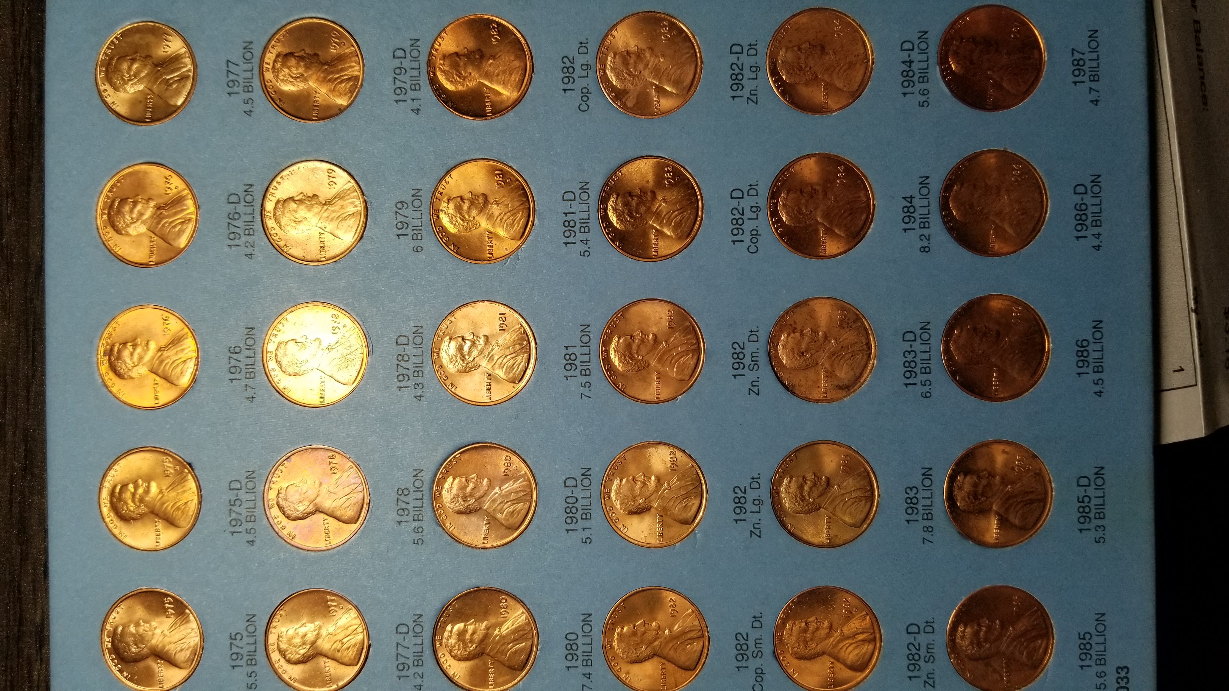1975-2002 Lincoln Cent Penny Album 66 Coins | Property Room