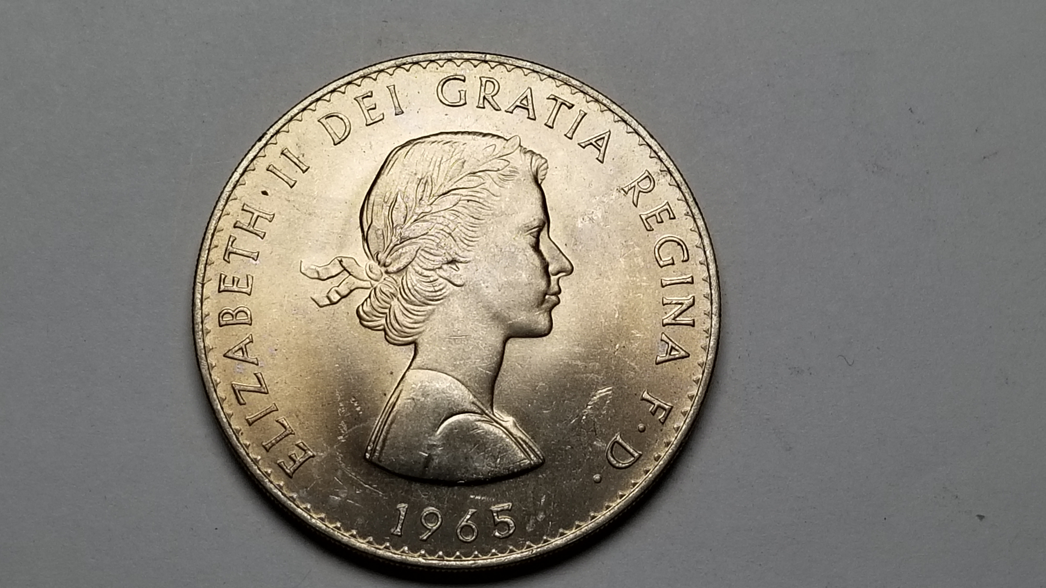 1965 British One Crown Churchill Uncirculated | Property Room