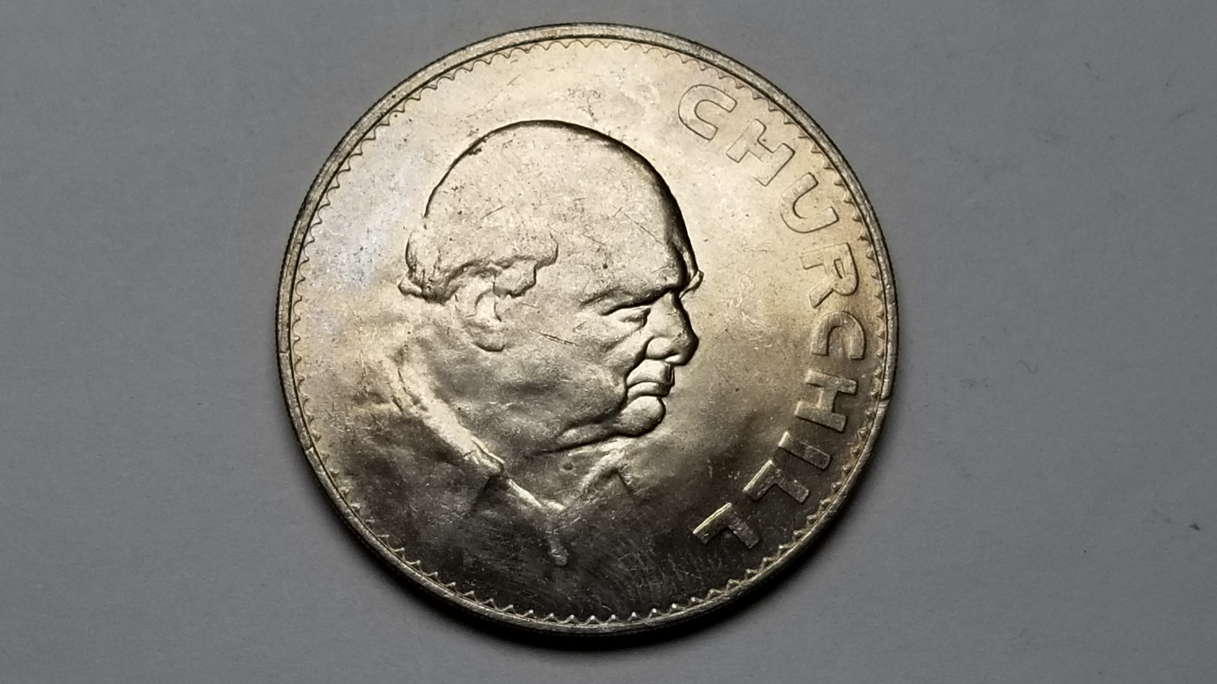 1965 British One Crown Churchill Uncirculated | Property Room