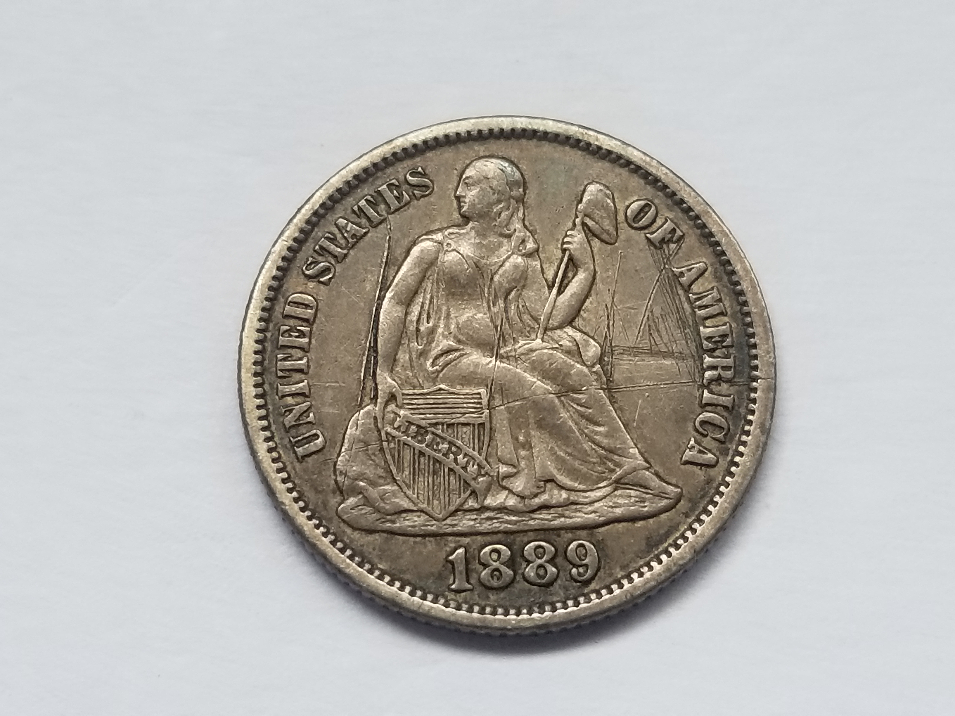 1889 Seated Liberty Dime high grade | Property Room