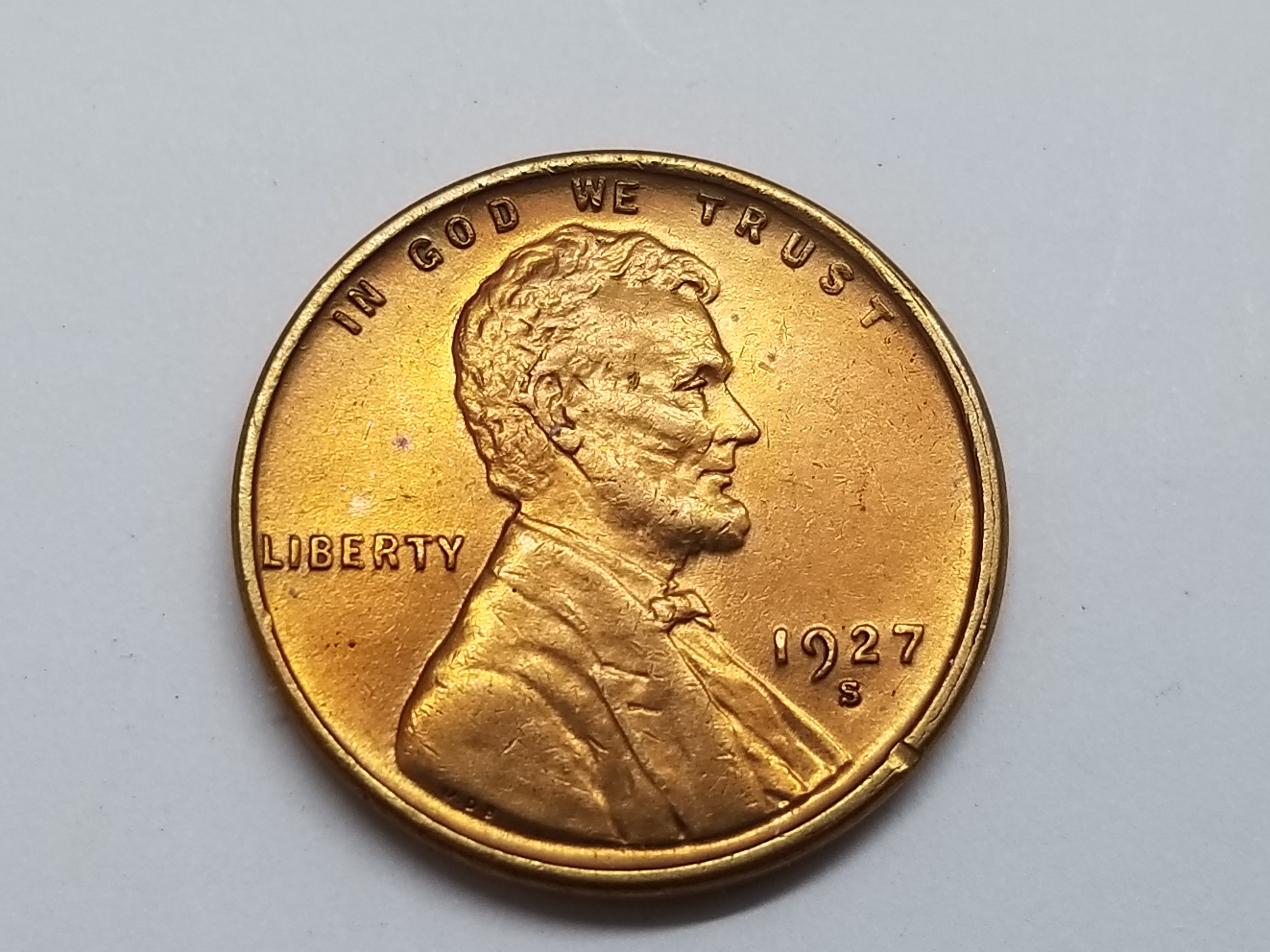 1927 S Lincoln Cent Wheat Penny Extremely High Grade | Property Room