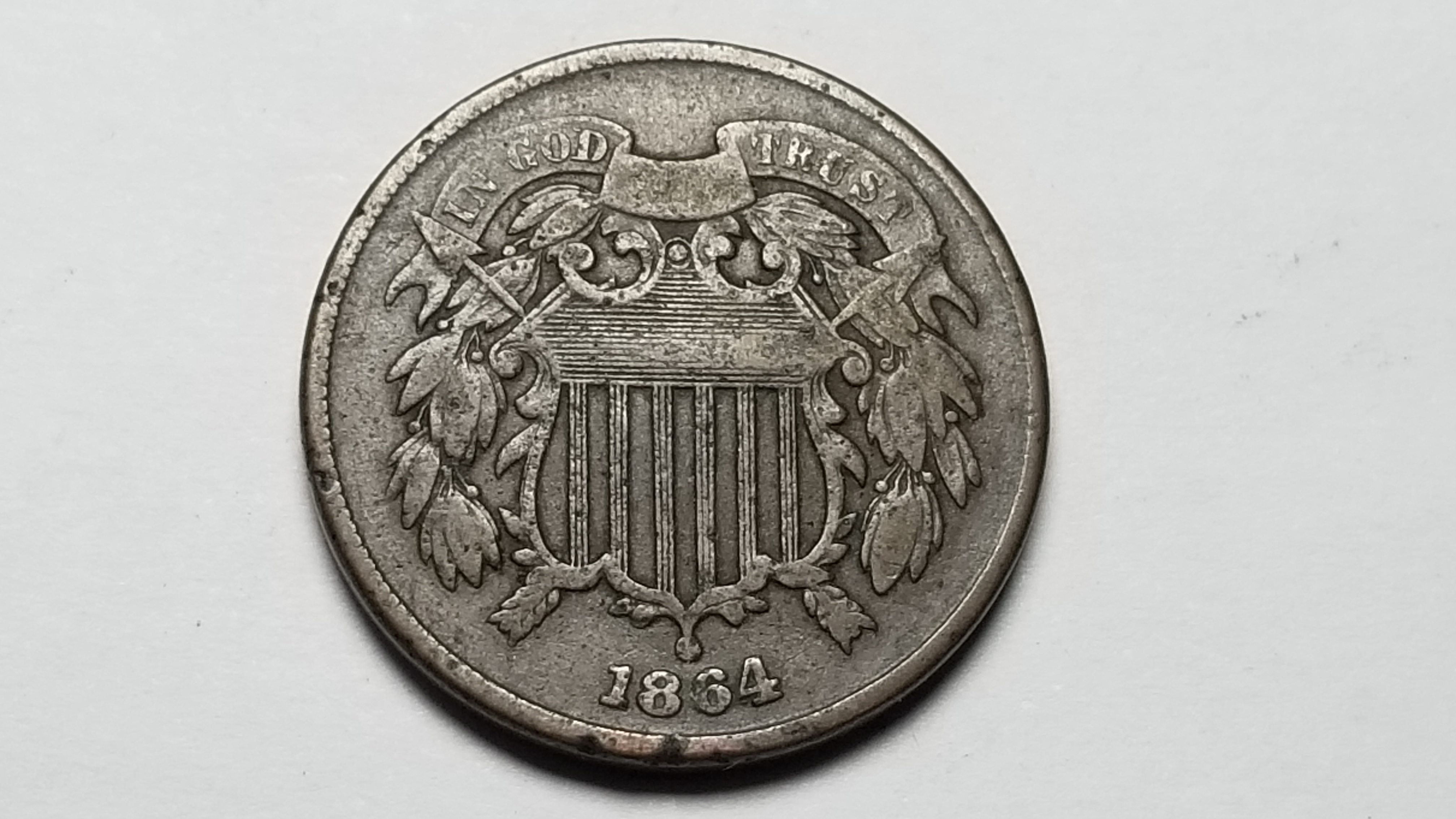 1864 2c Two Cent Piece High Grade | Property Room