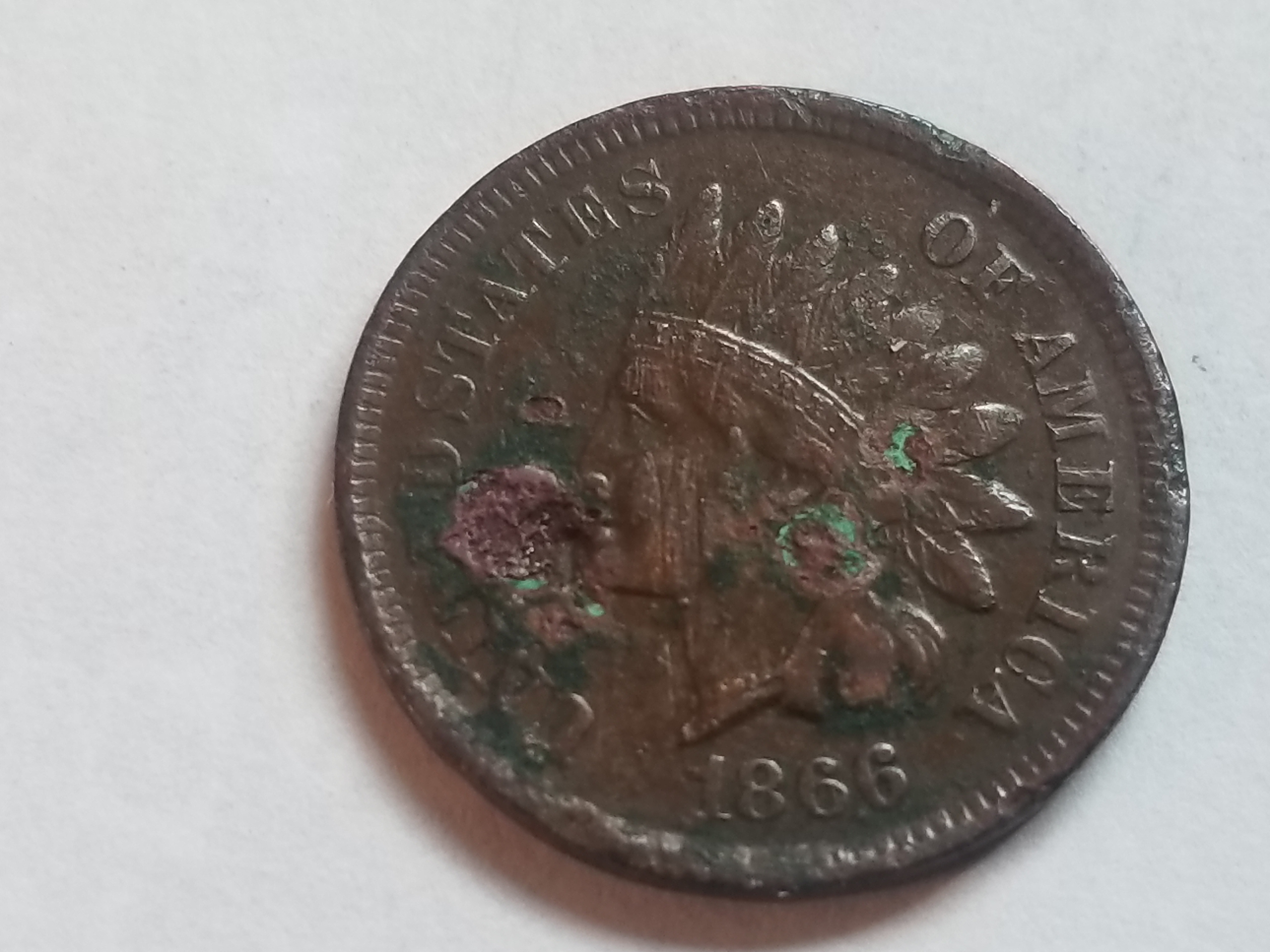 1866 Indian Head Cent Penny rare date | Property Room