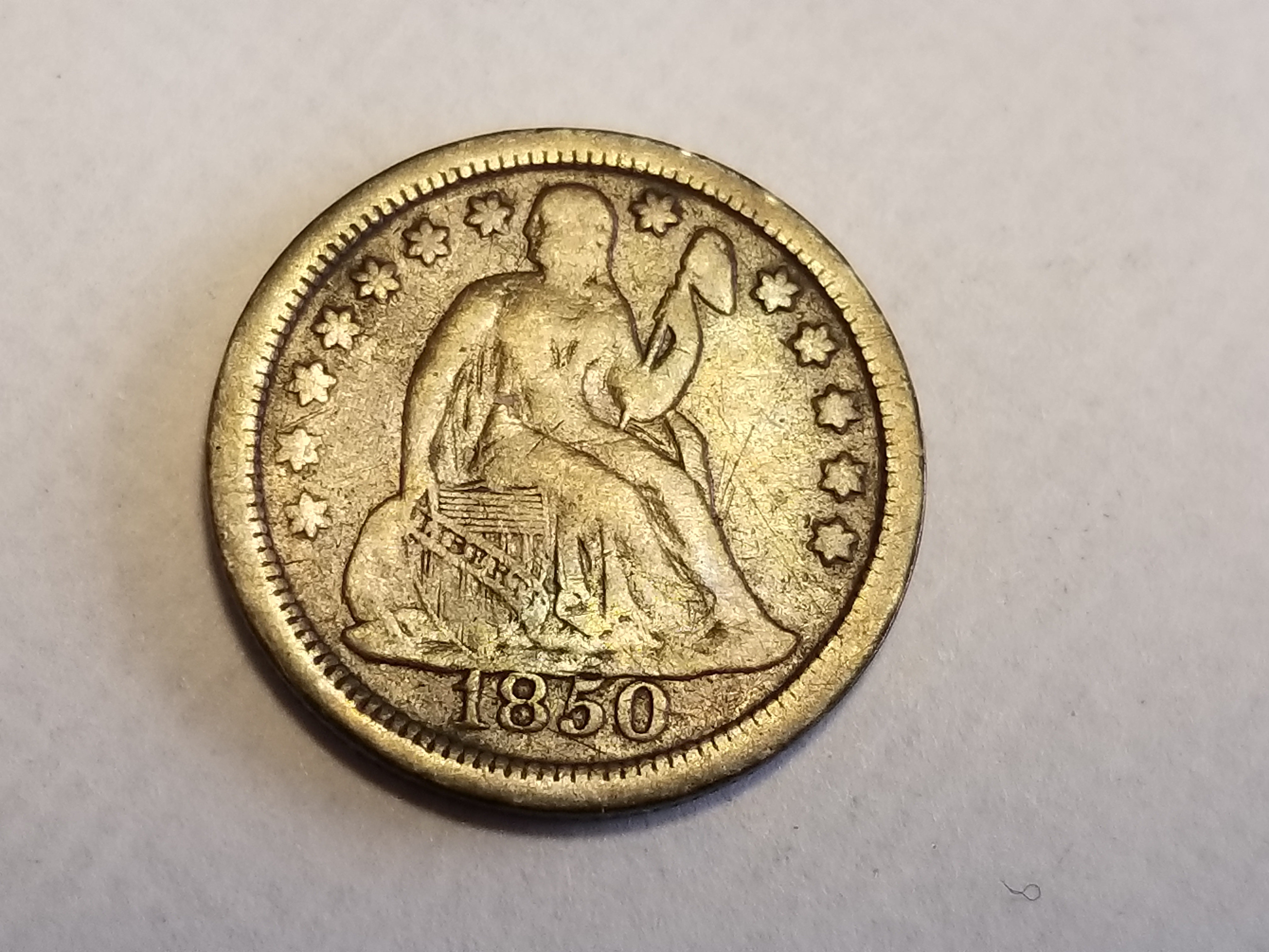 1850 Seated Liberty Dime high grade | Property Room