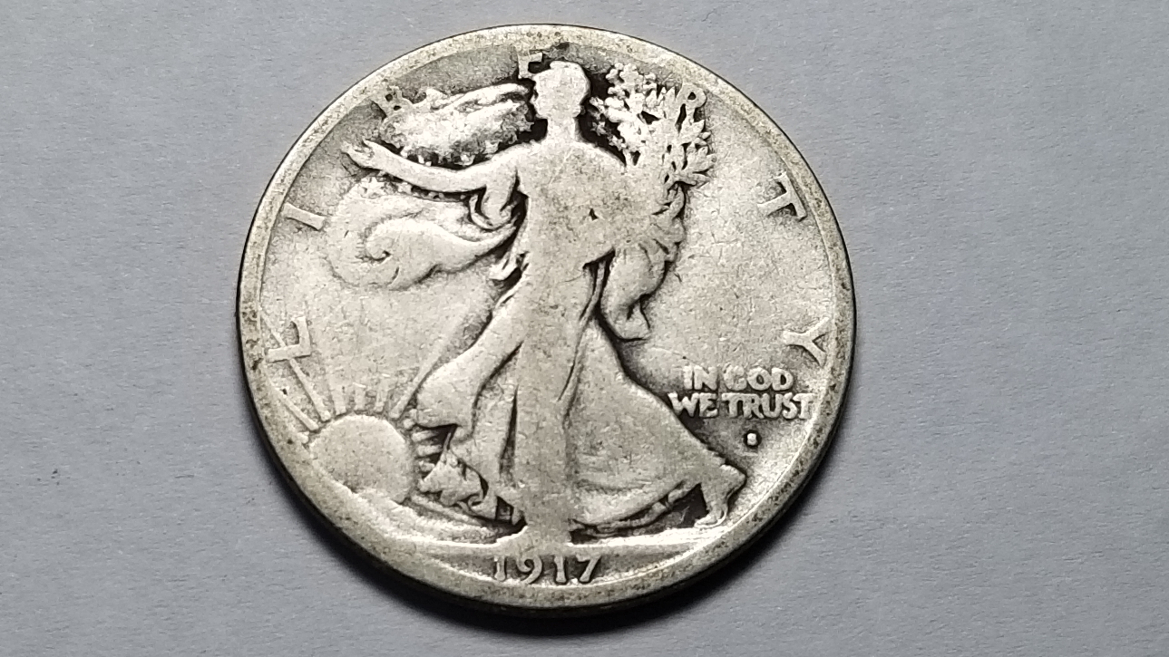 1917 S Obv Walking Liberty Half Dollar High Grade | Property Room