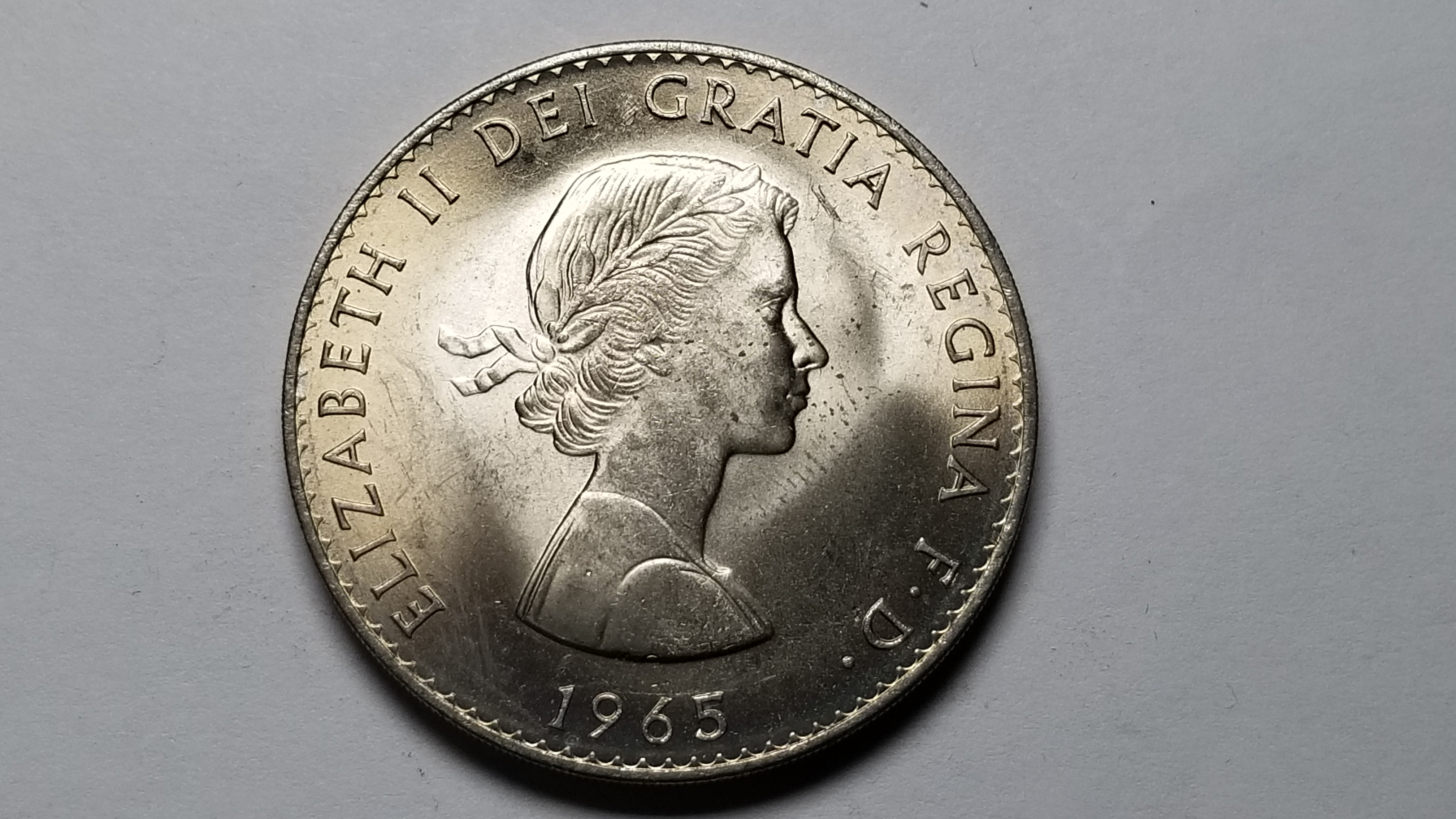 1965 British One Crown Churchill Uncirculated | Property Room