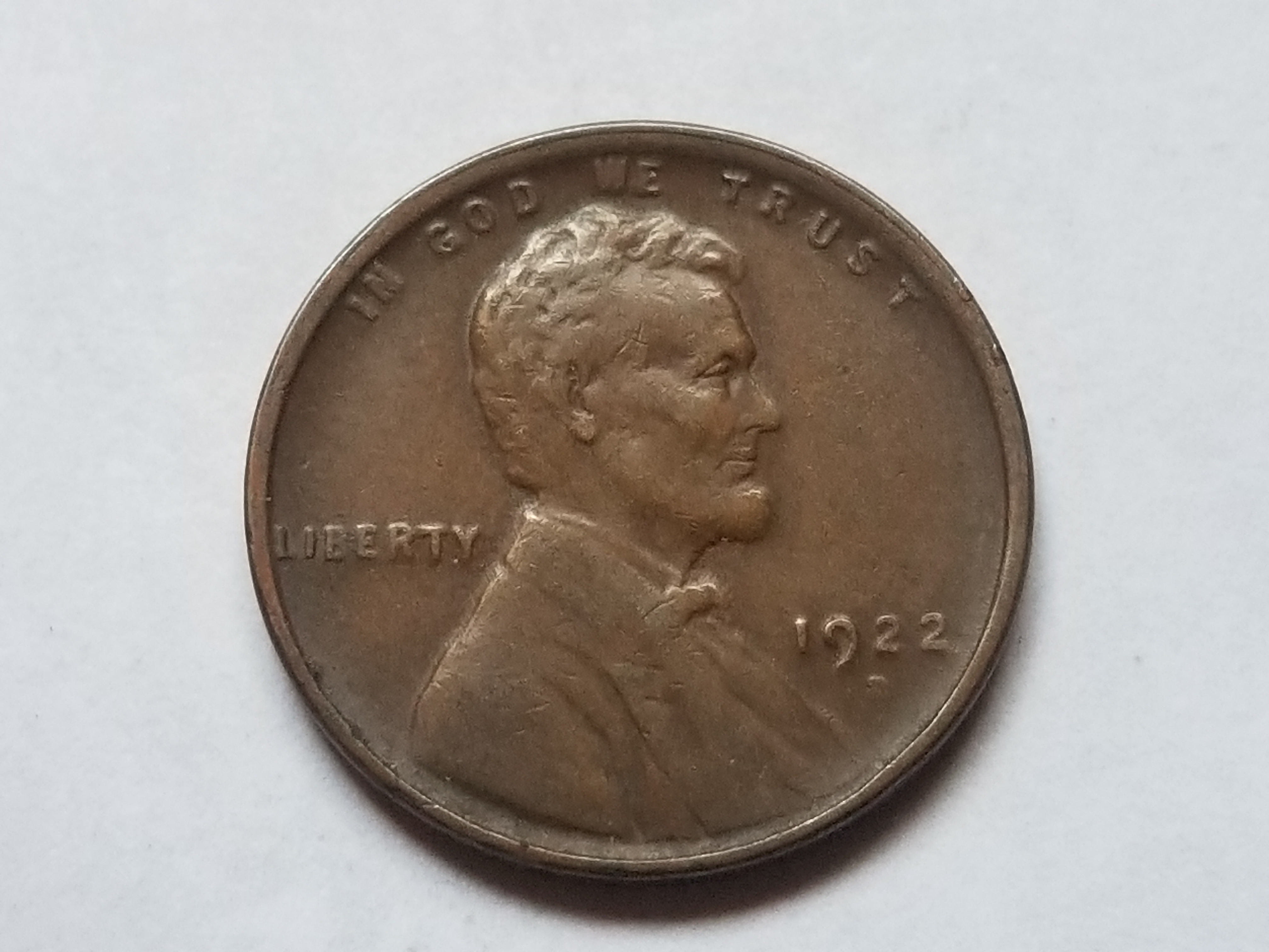 1922 weak D Lincoln Cent Wheat Penny high grade rare date | Property Room