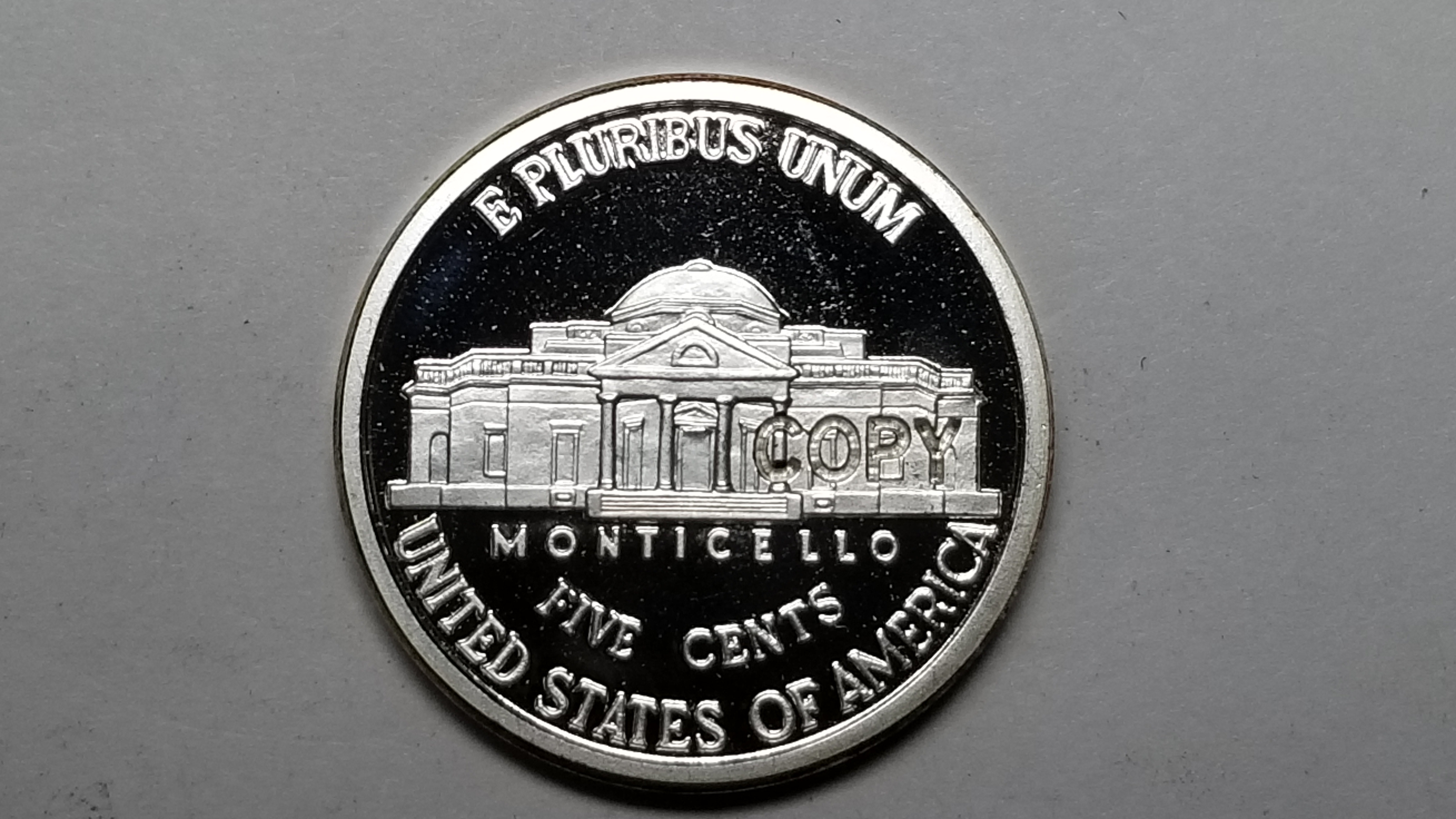 1938 Jefferson Nickel Pure Silver Replica | Property Room