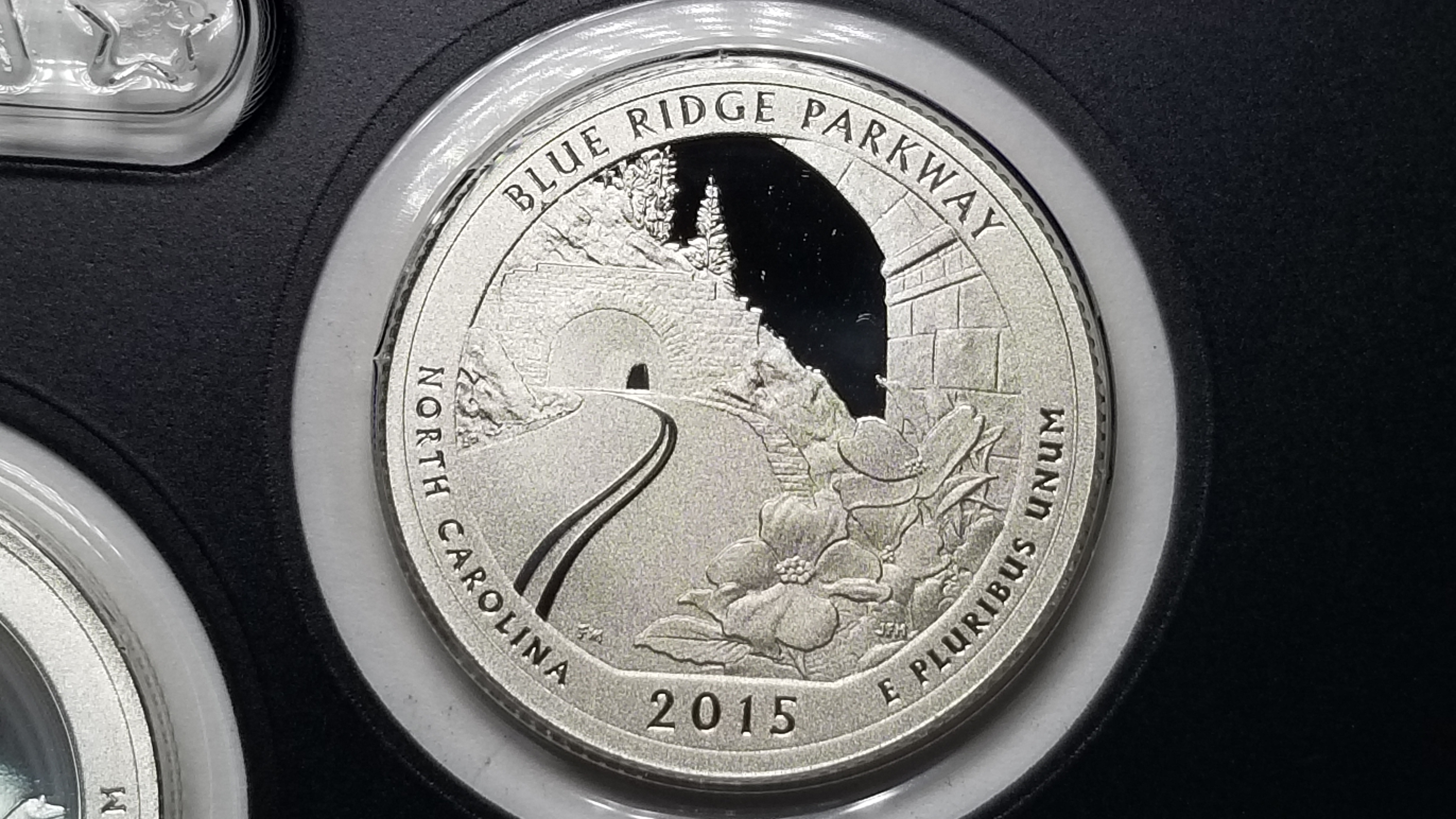 2015 S Silver Blue Ridge Parkway Quarter Gem Proof Cameo | Property Room