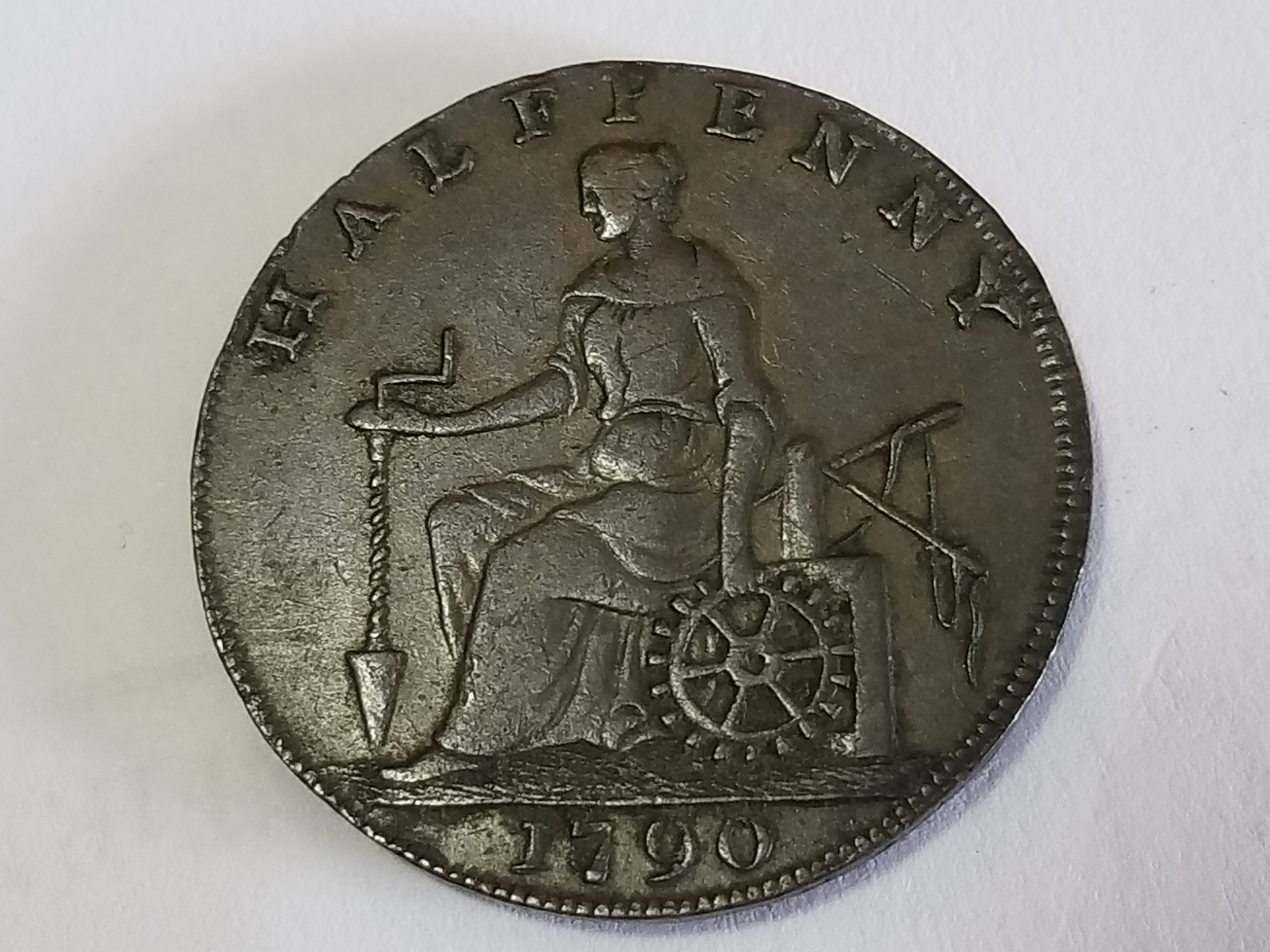 1790 Charles Roe Half Penny High Grade | Property Room