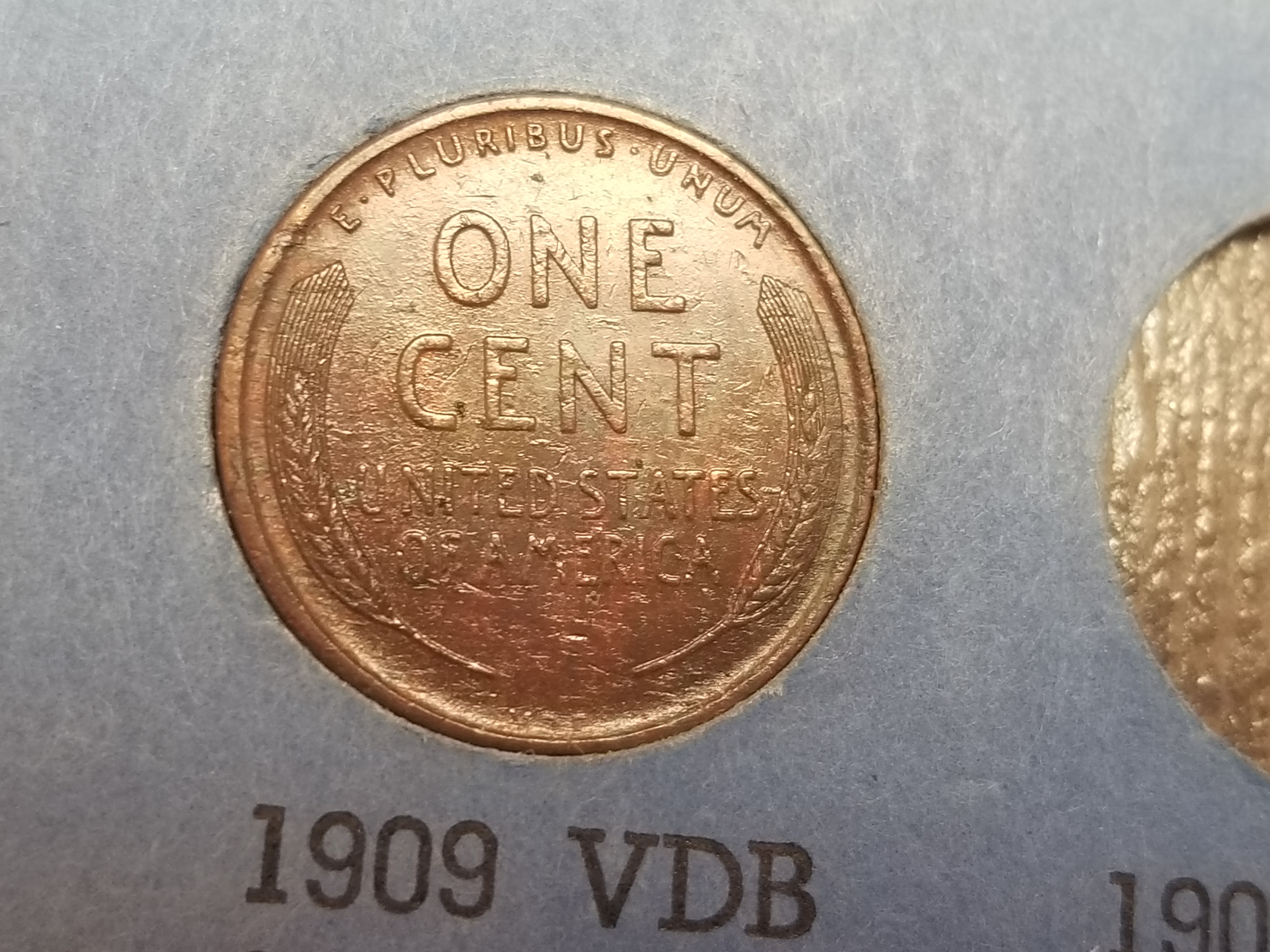 1909 VDB Lincoln Cent Wheat Penny Uncirculated From a Complete Set ...