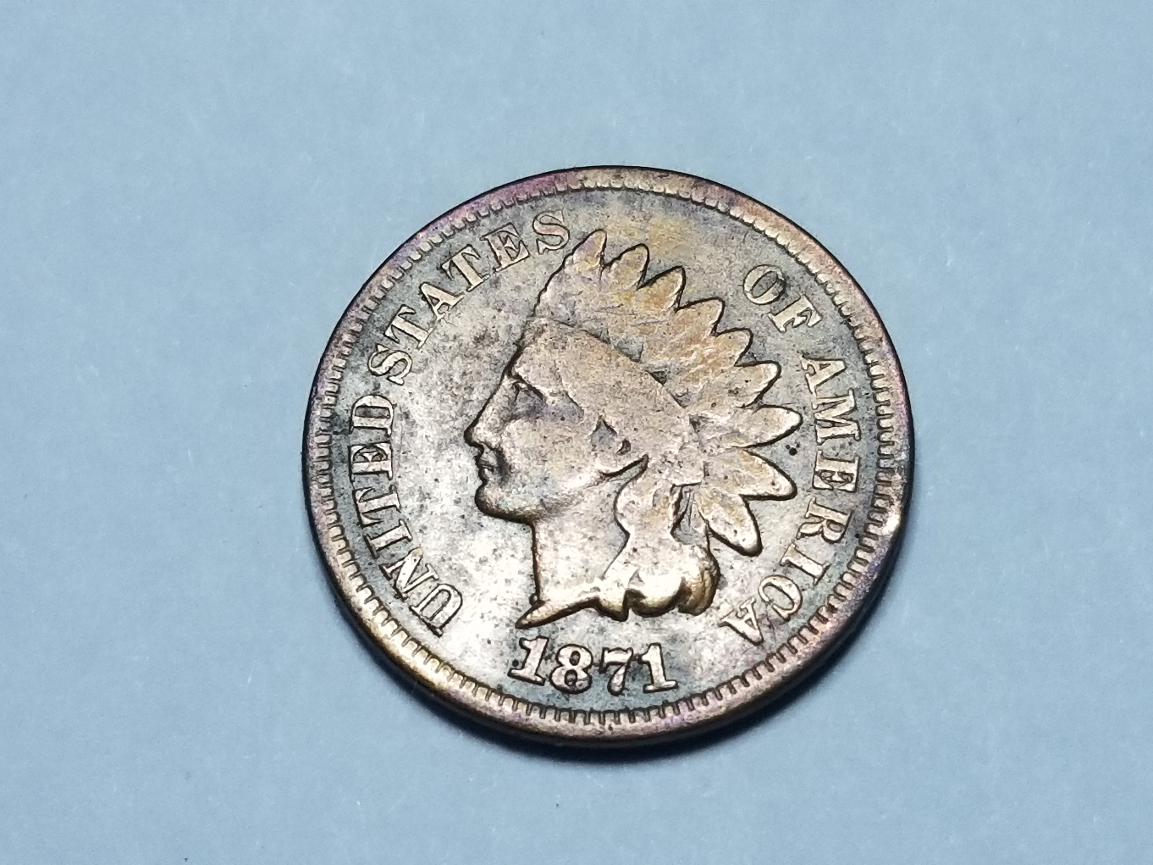 1871 Indian Head cent penny rare date | Property Room
