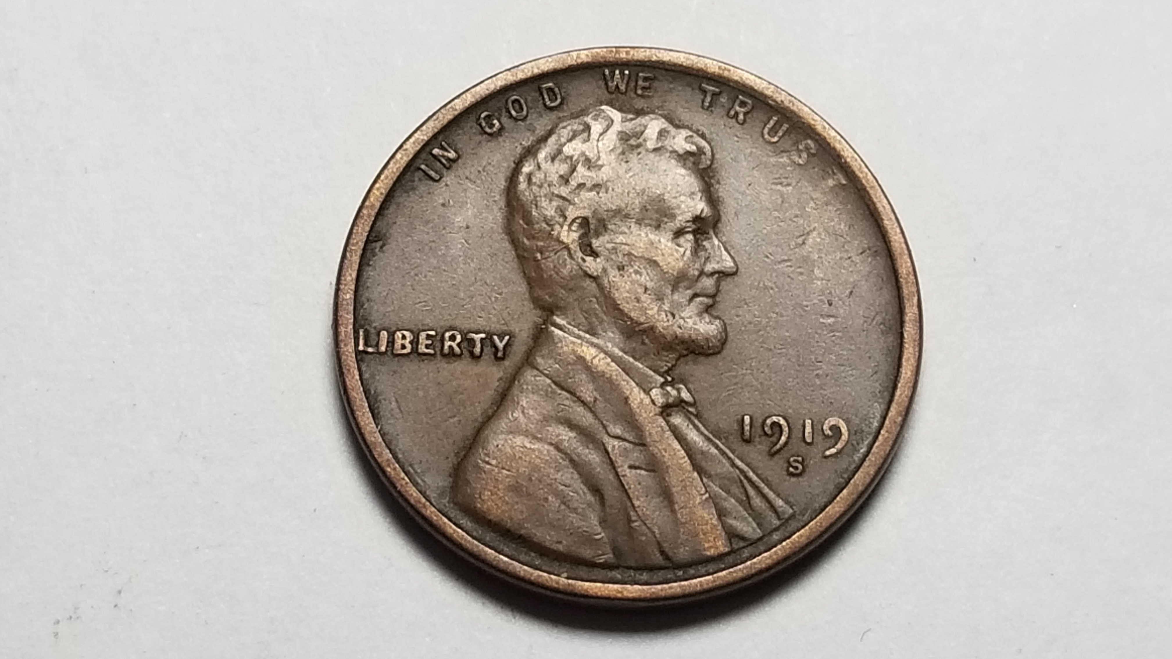 1919 S Lincoln Cent Wheat Penny High Grade | Property Room