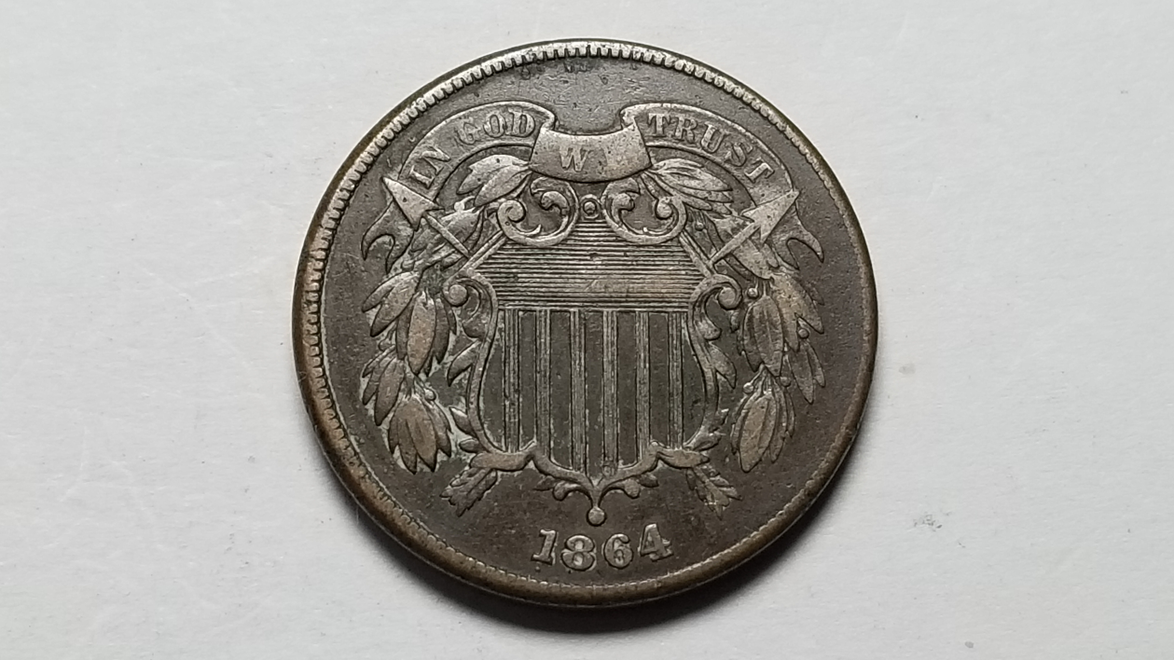 1864 2c Two Cent Piece High Grade | Property Room