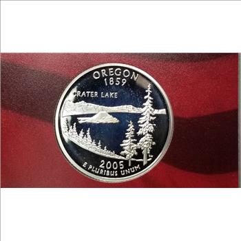 2005 S Silver Oregon State Quarter Gem Proof Cameo | Property Room