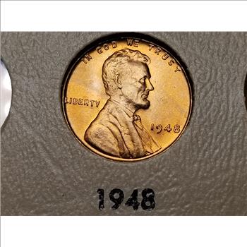 1948 Lincoln Cent Wheat Penny From A BU Set | Property Room