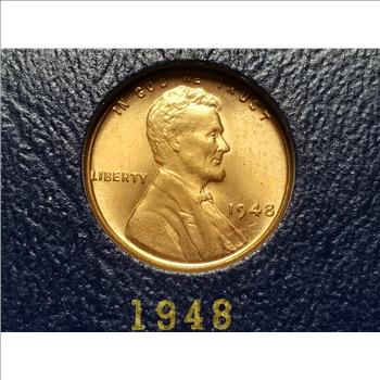 1948 Lincoln Cent Wheat Penny From a BU Set | Property Room
