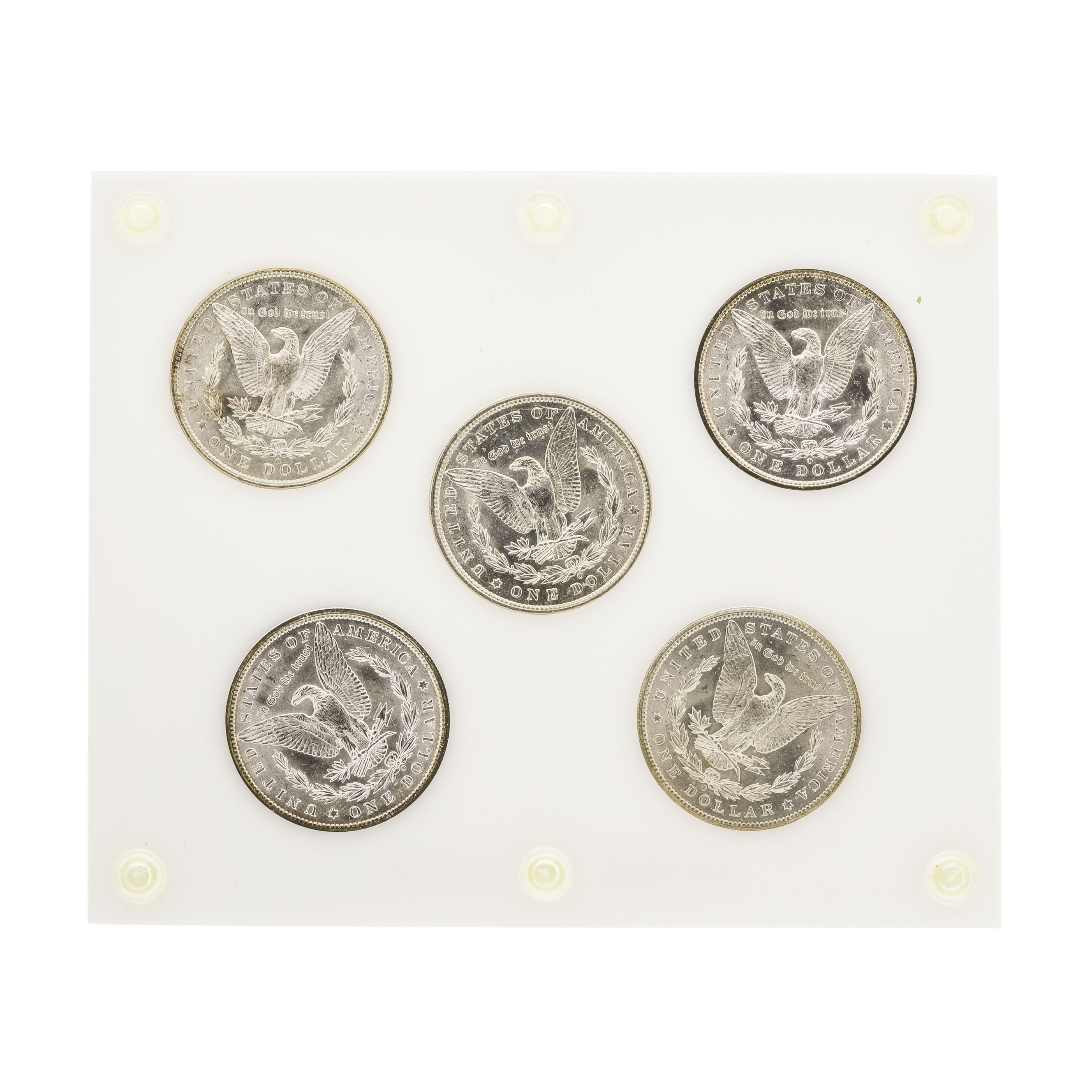 Set of (5) Brilliant Uncirculated $1 Morgan Silver Dollar Coins New ...