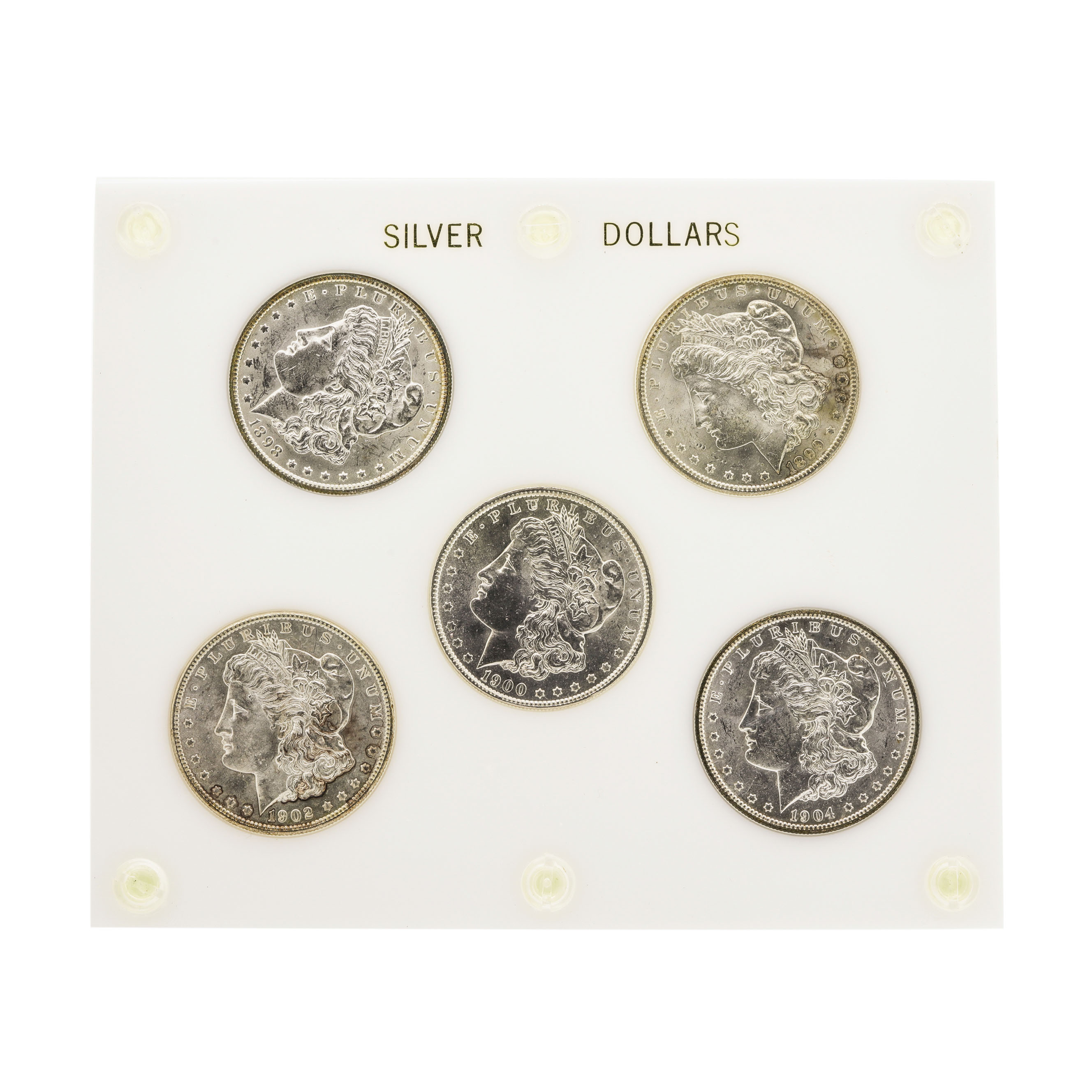 Set of (5) Brilliant Uncirculated $1 Morgan Silver Dollar Coins New ...