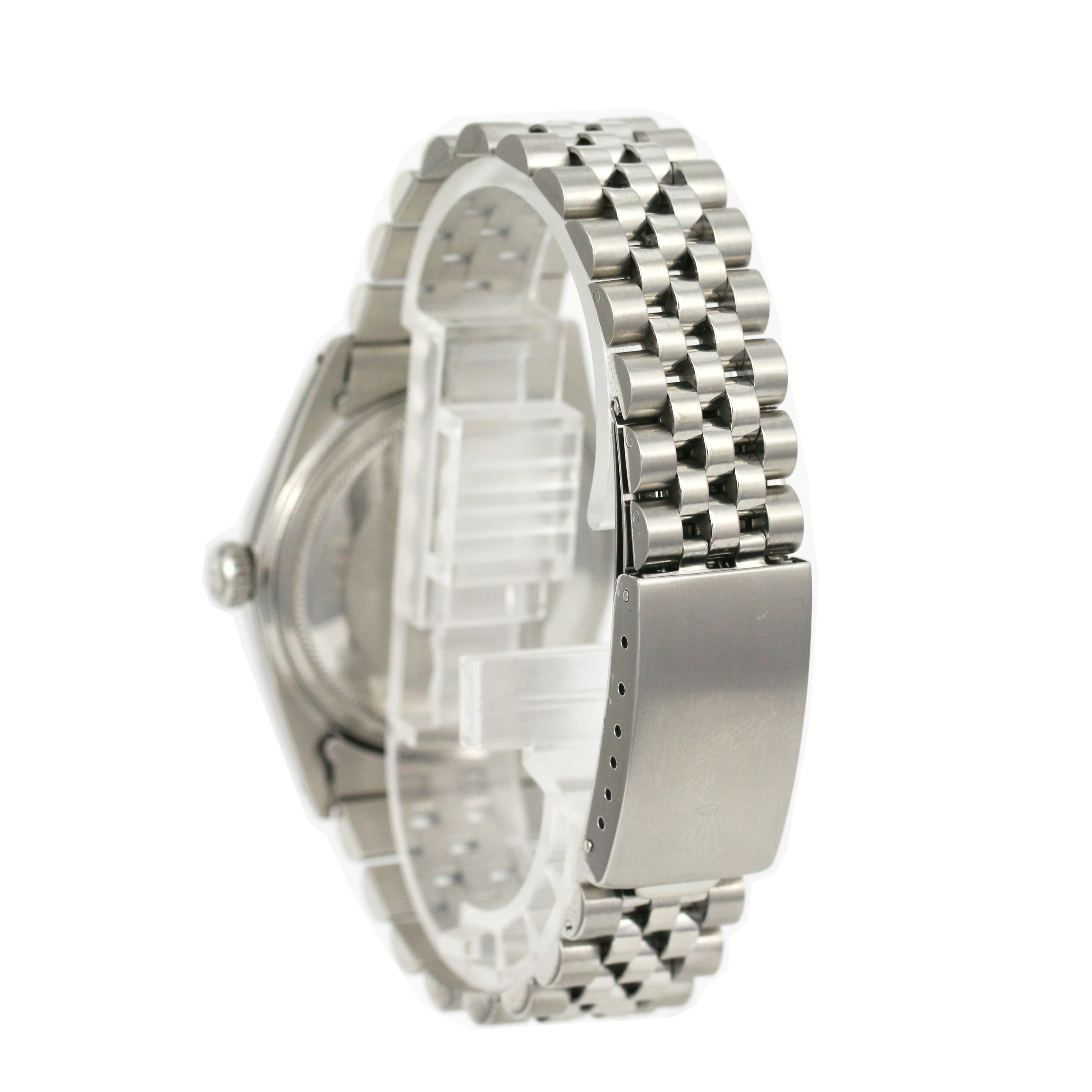 Rolex Mens Datejust Blue Index Dial 18K White Gold Fluted Bezel 36mm ...