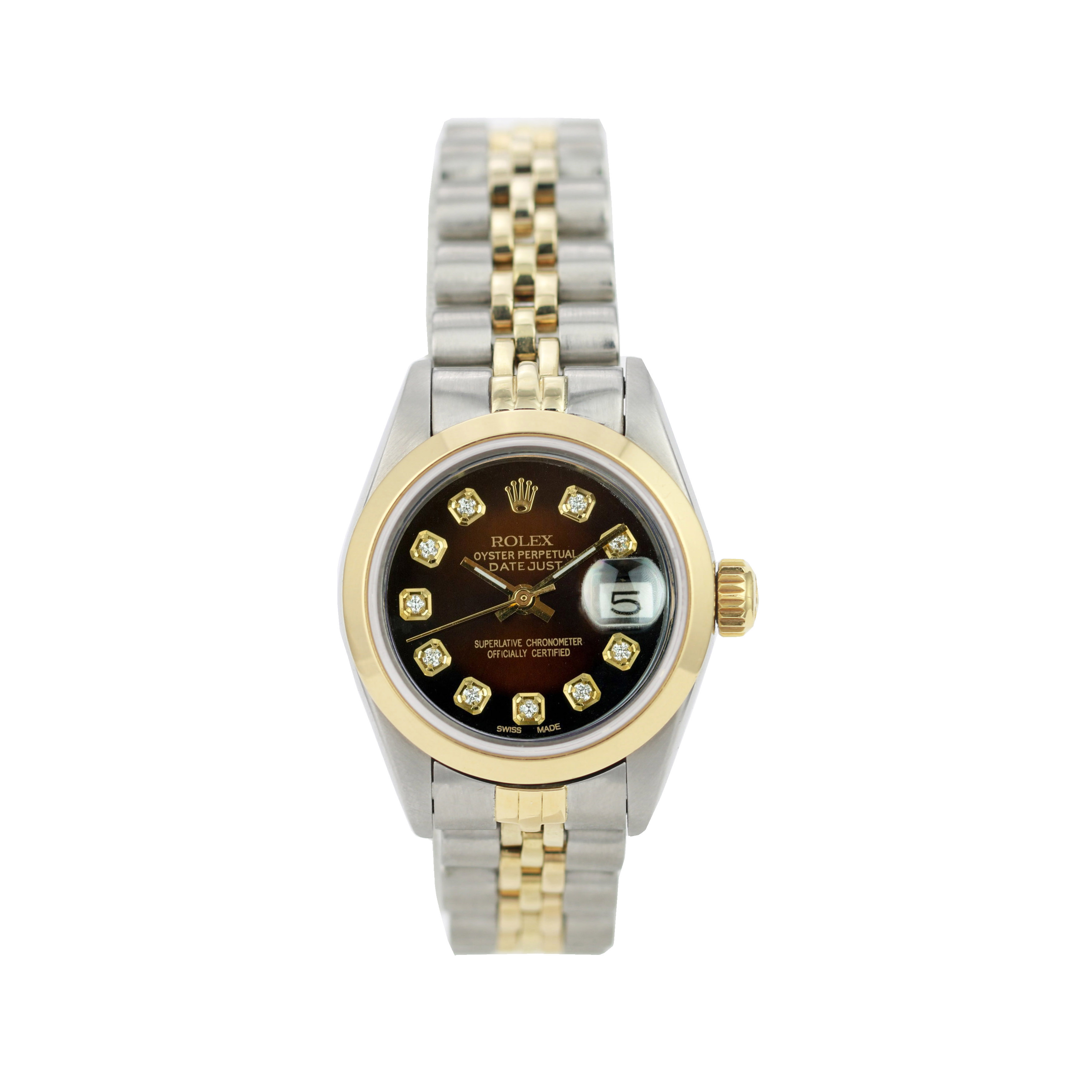 Rolex lady Datejust 6917 Diamond Dial Smooth Bezel Watch | Property Room